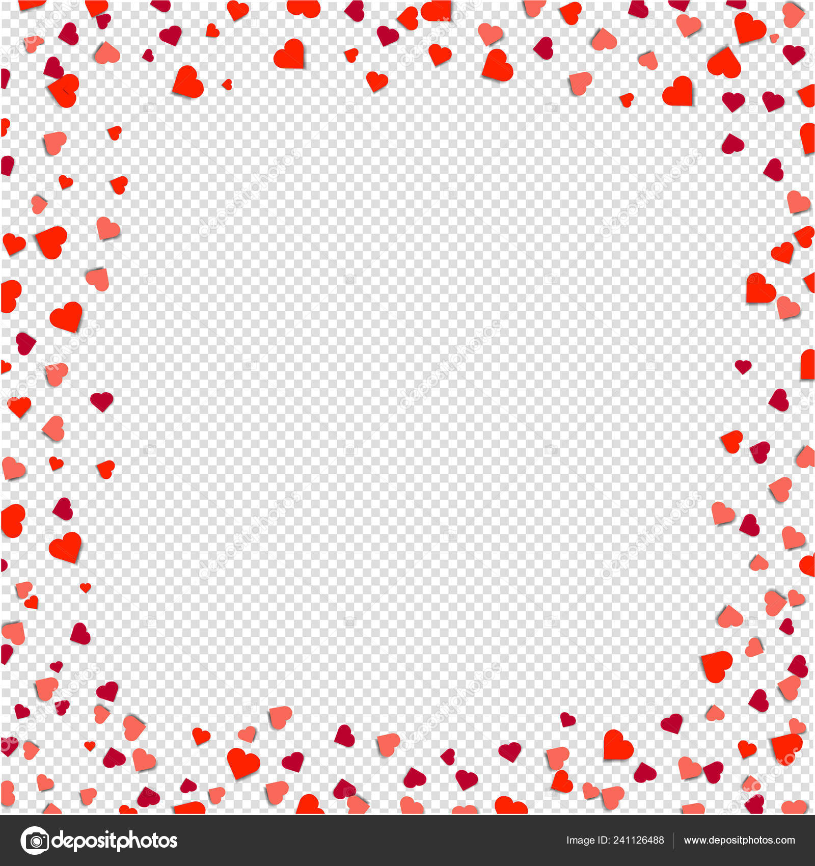 Hearts Borders Isolated Transparent Background Gradient Mesh Vector ...