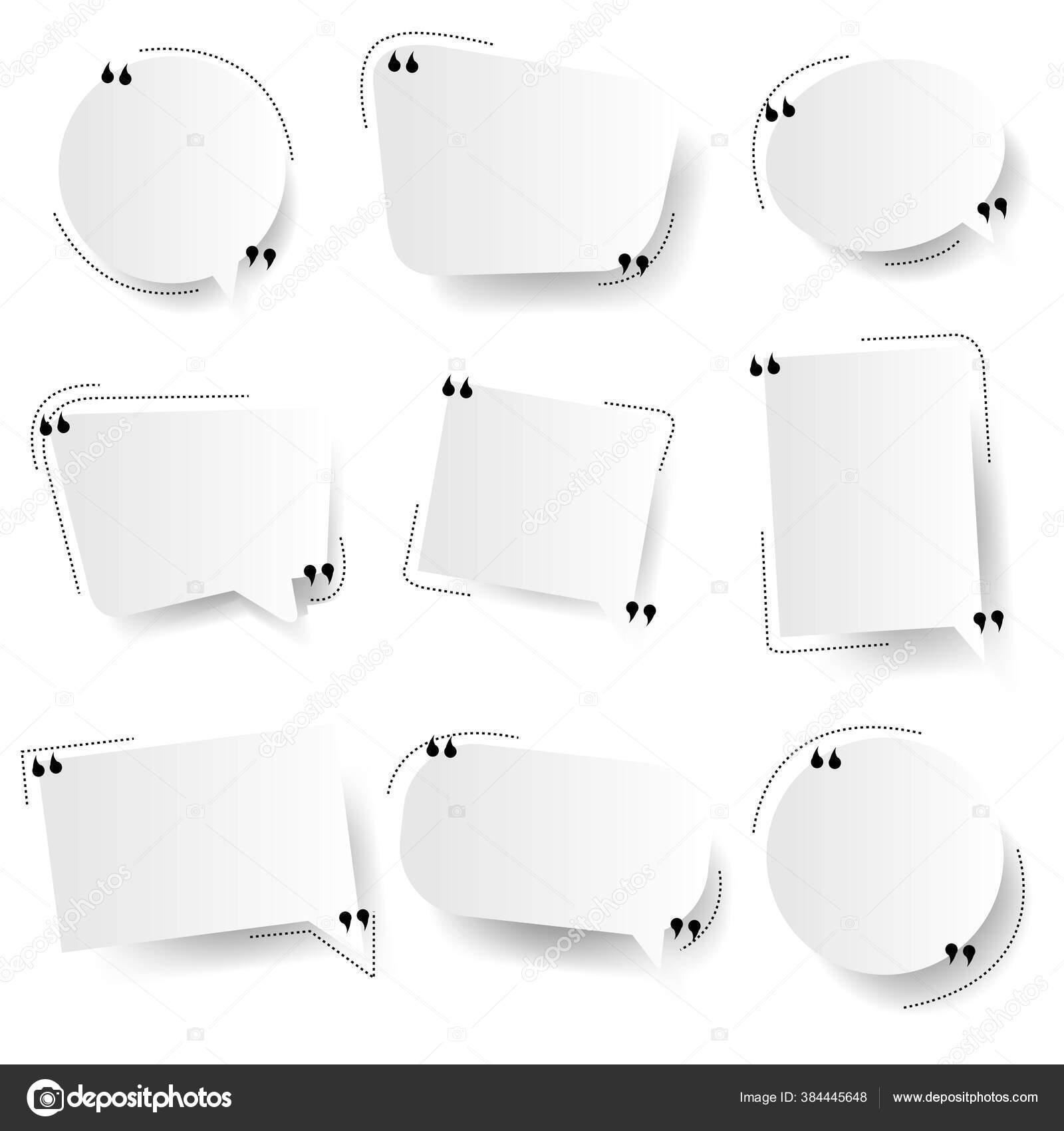 White Speech Bubbles White Background Stock Vector by ©sammep 384445648