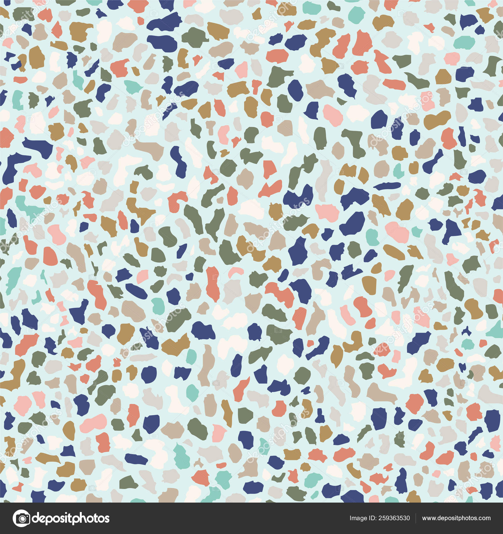 Terrazzo flooring, blue seamless pattern background texture. Abstract ...