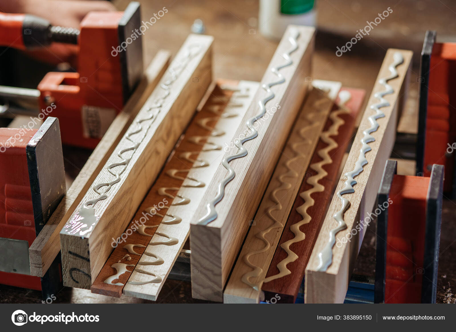 Bonding wood in the workshop. The use of glue for different types of ...