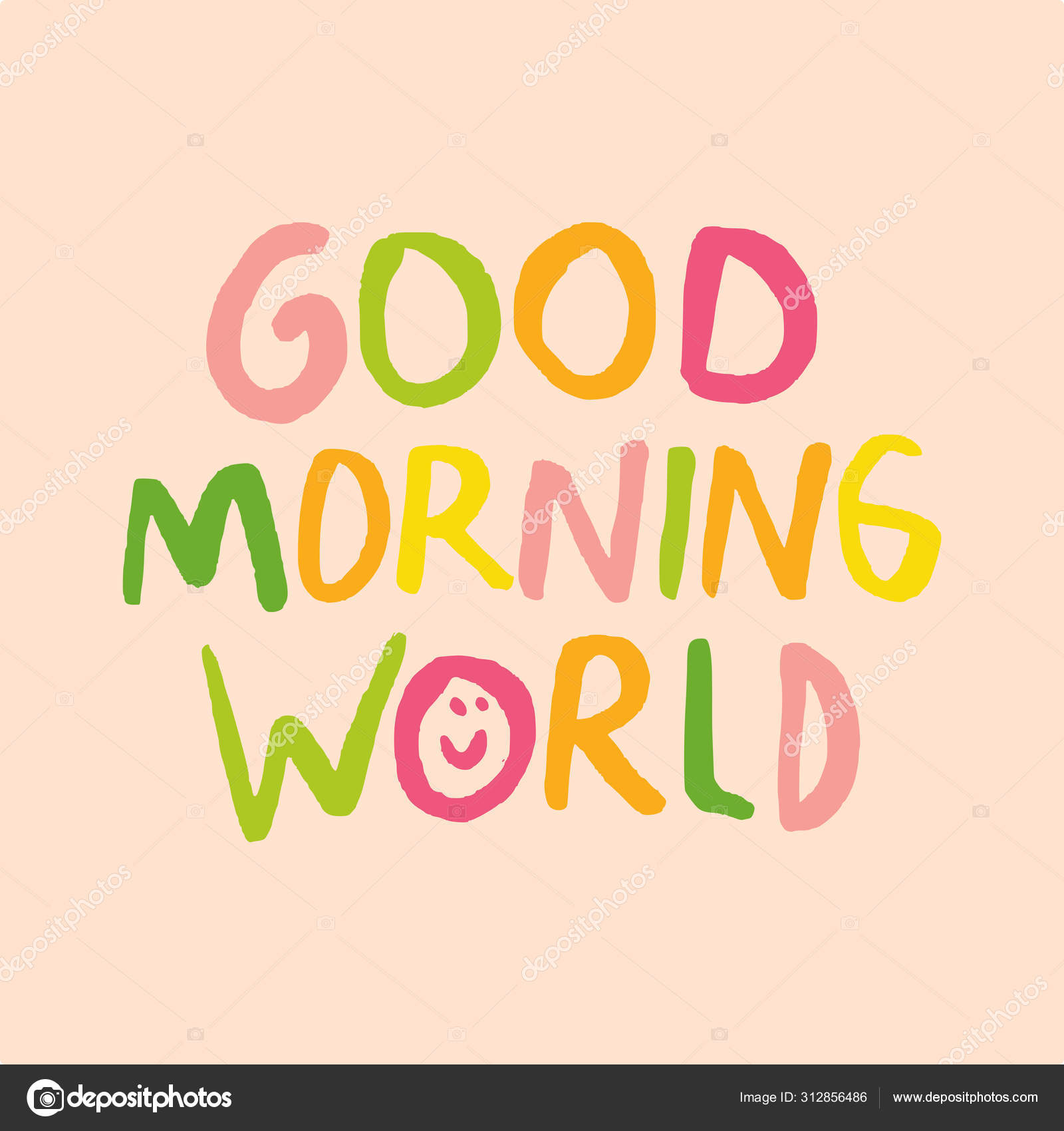 Good Morning Lettering Text Vector Illustration Stock Vector by ©meysye ...