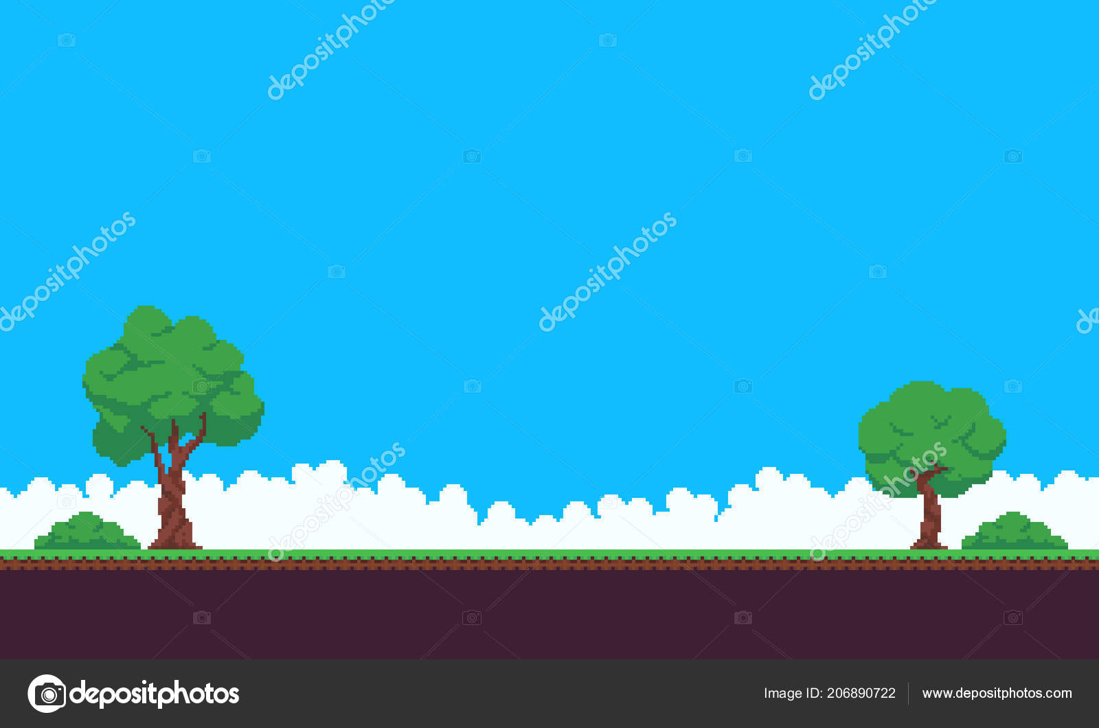 Pixel Escena de arte Vector de stock #206890722 de ©chuckchee
