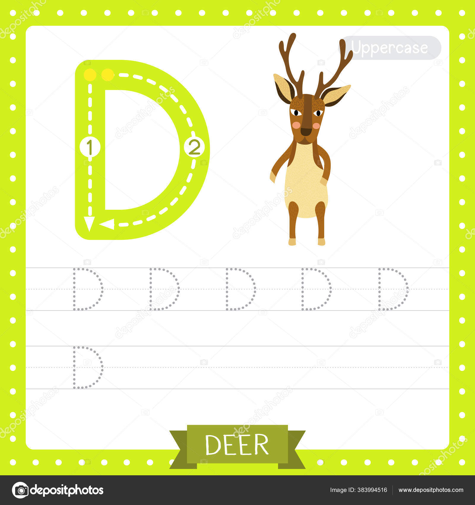 Letter Uppercase Cute Children Colorful Zoo Animals Abc Alphabet ...