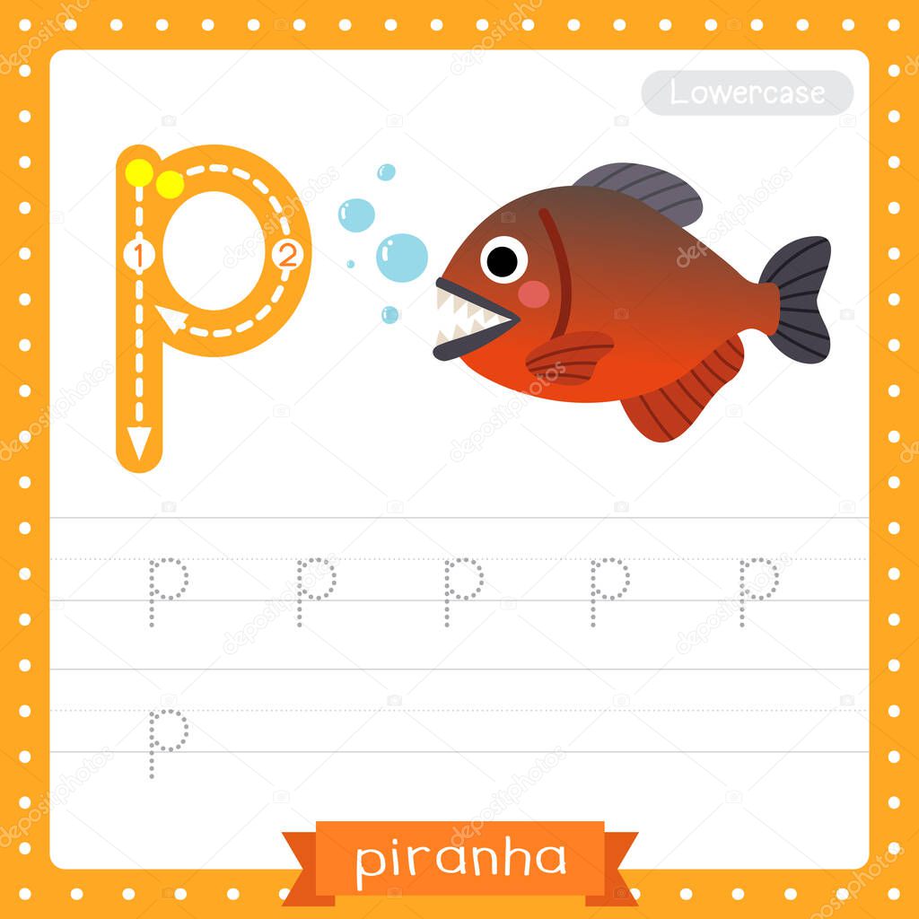 Letra P minúsculas lindos niños colorido zoológico y animales ABC ...