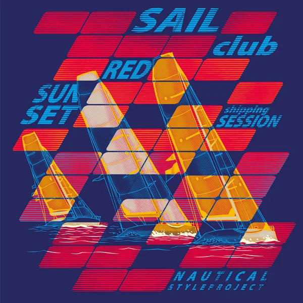 Logotipo para la ilustraci n vectorial del club n utico, concepto ...