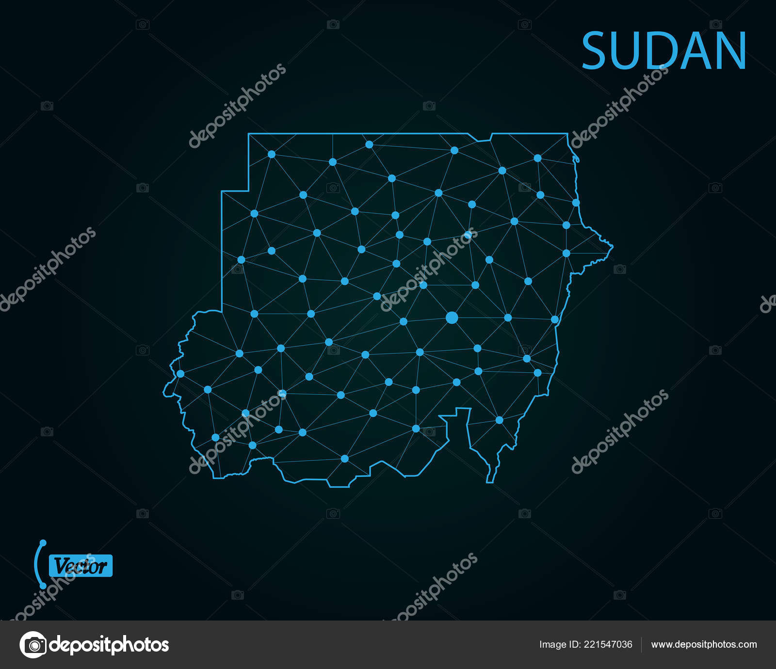 Map Sudan Vector Illustration Stock Vector by ©Uglegorets 221547036