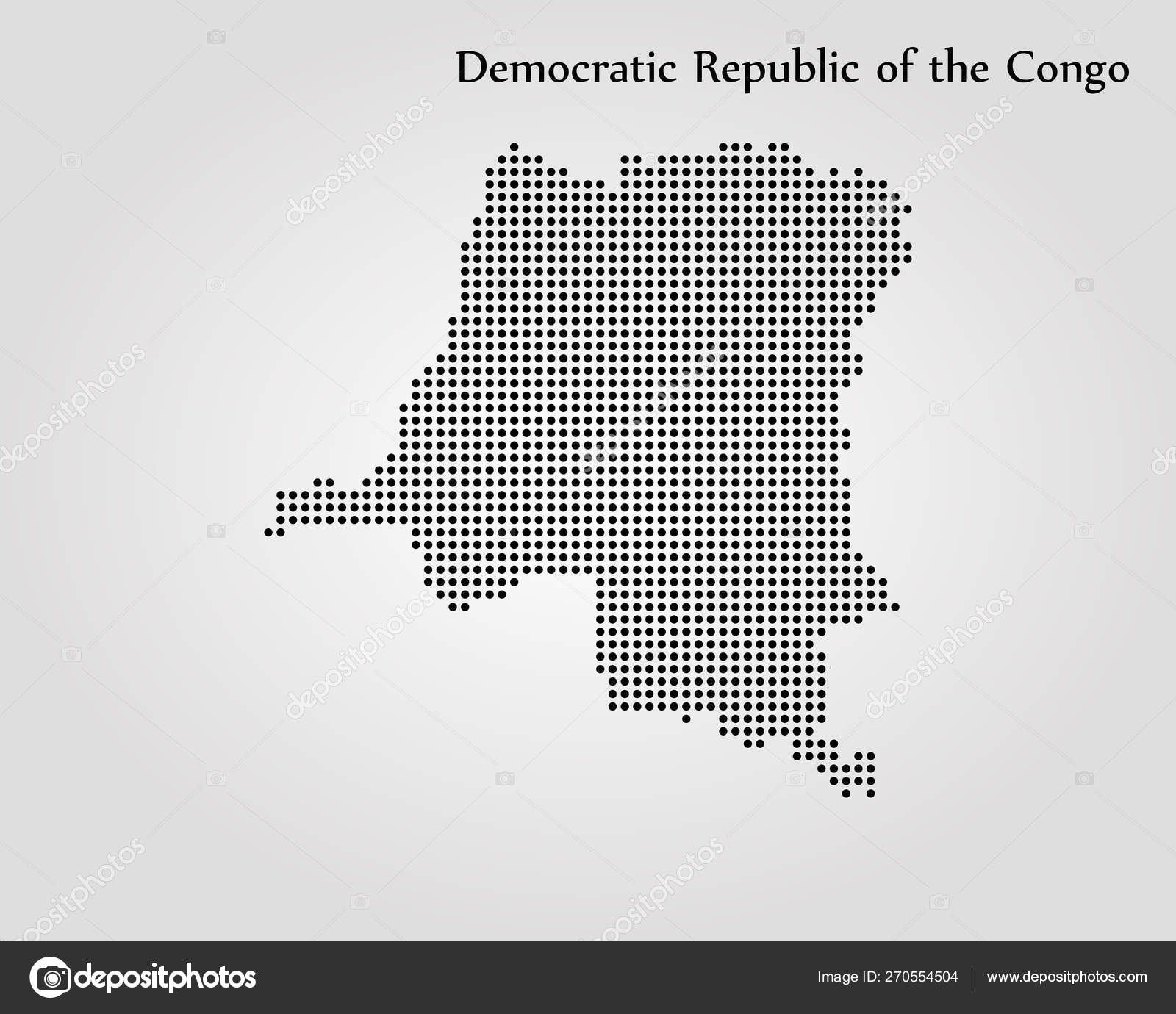 Peta Republik Demokrasi Kongo. Vektor ilustrasi. Peta dunia Vektor Stok oleh ©Uglegorets 270554504