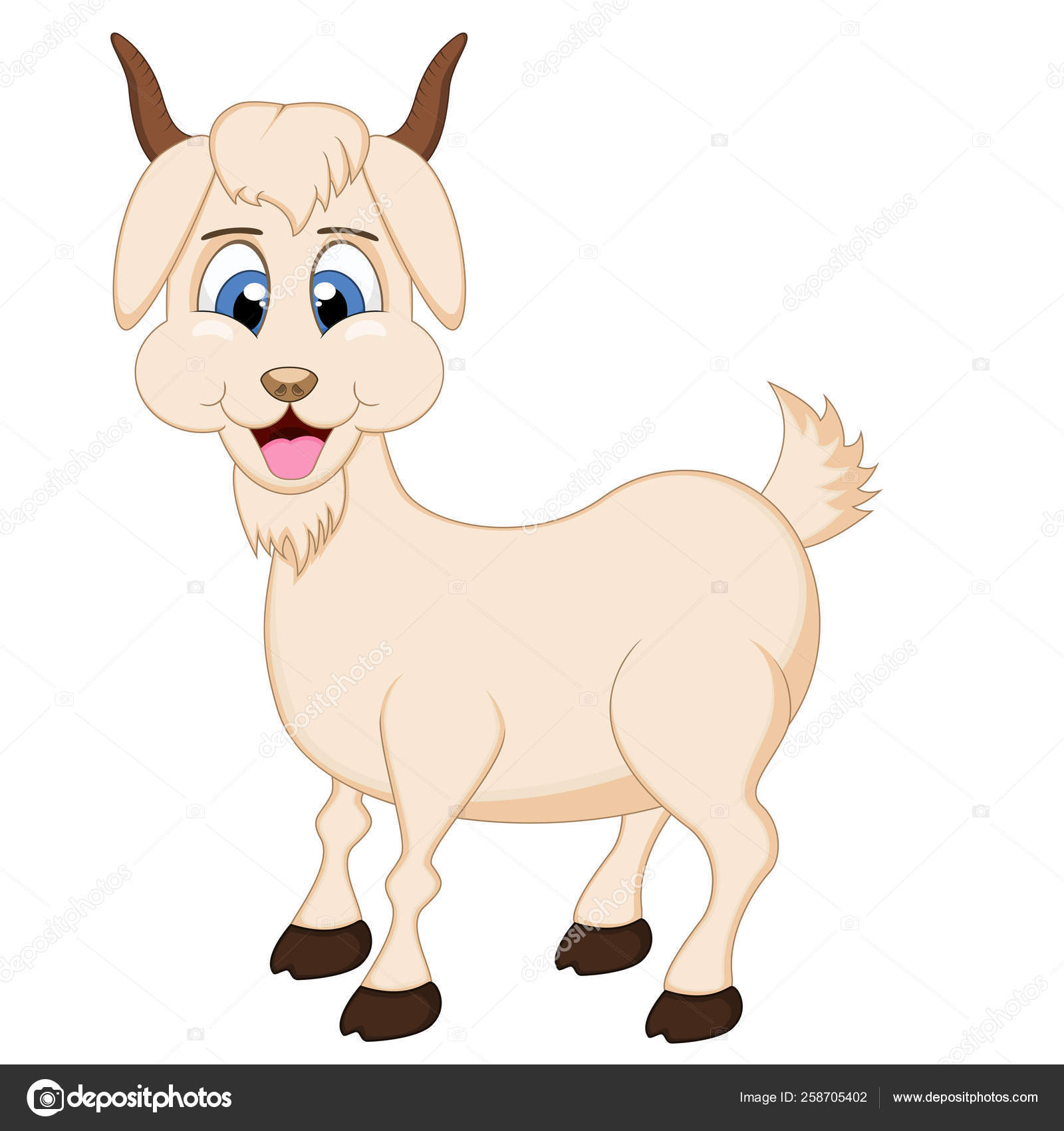 Schattige Geit Cartoon