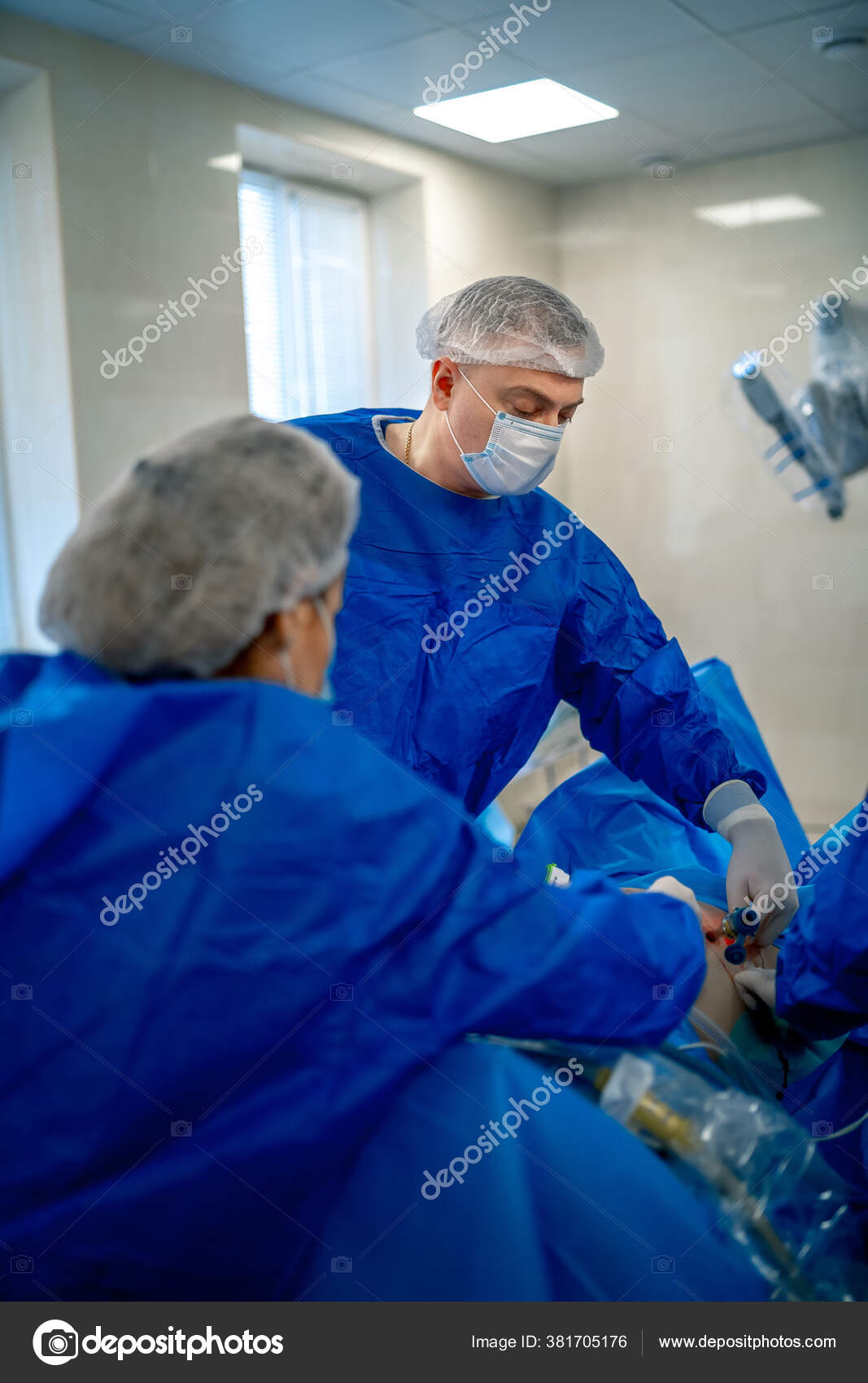 Process Surgery Operation Using Medical Equipment Surgeon Operating ...