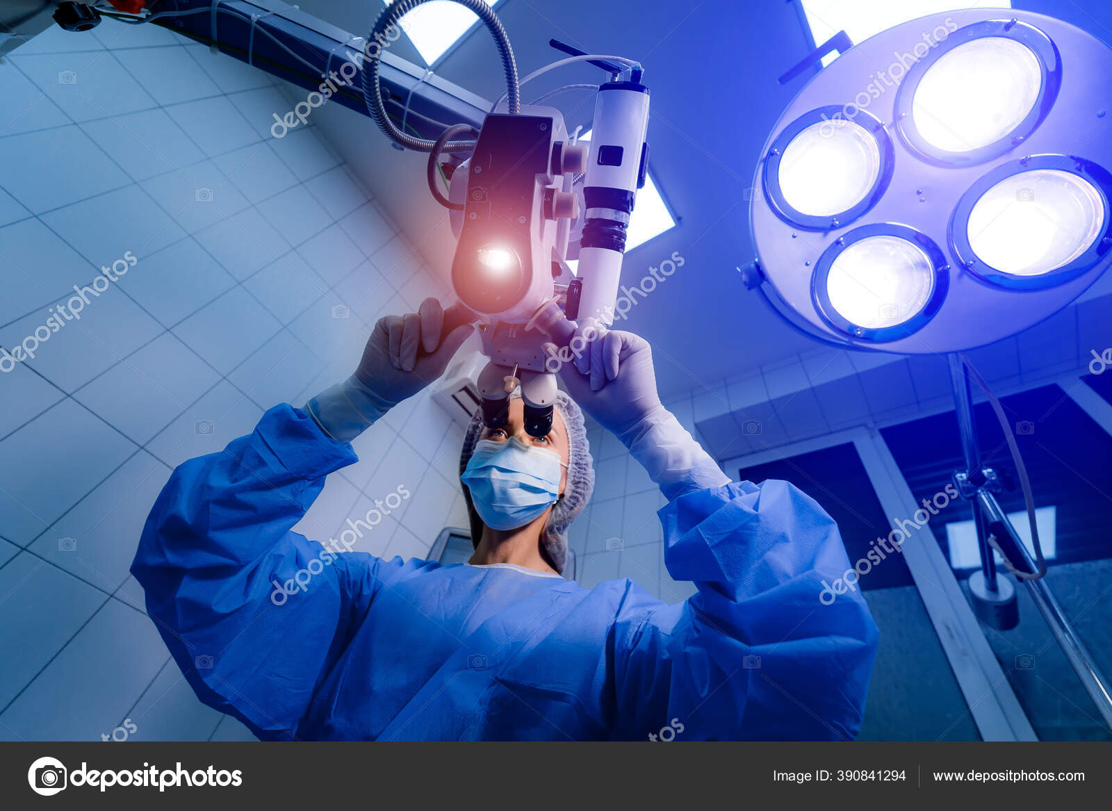 Cirugía Ocular Hospital Proceso Operación Oftalmológica: fotografía de ...