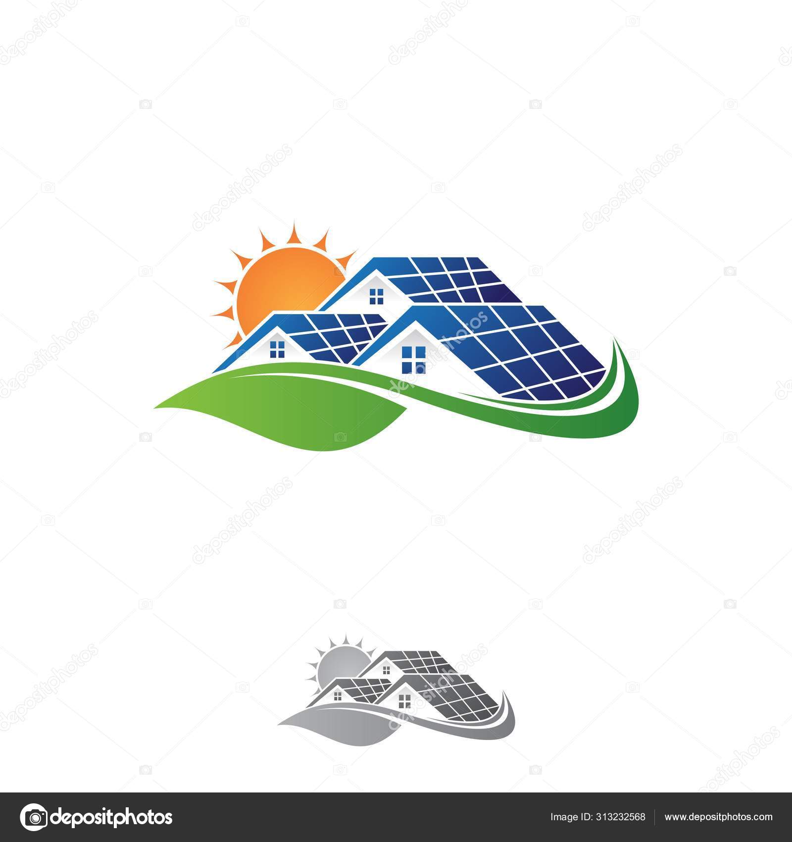 Solar house and sun save energy power and natural electricity solar ...