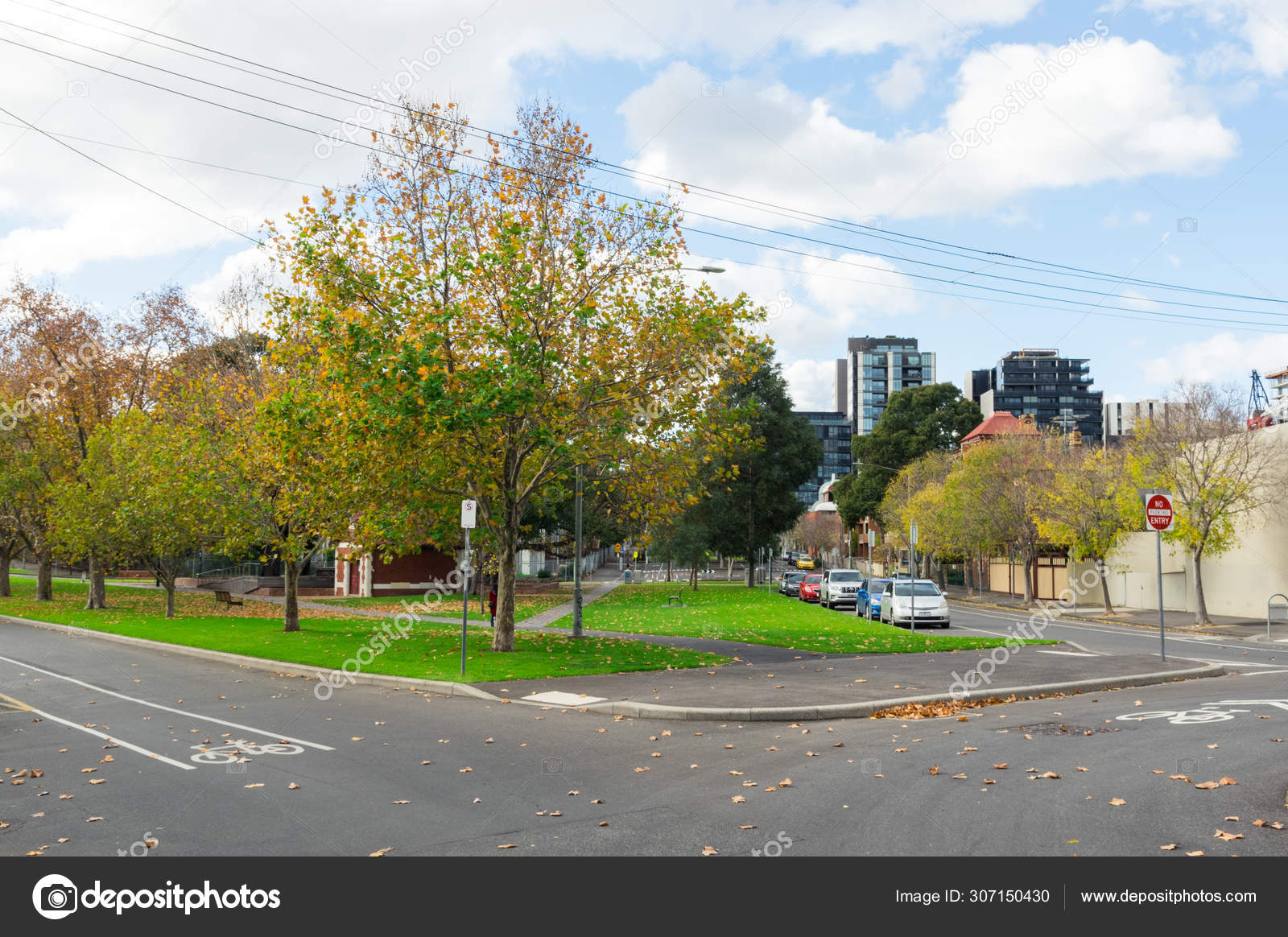 Intersection at the corner of Errorl Street and O'Shanassy Street in ...