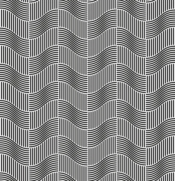 Seamless Monochrome Art Wave Vector Pattern Stock Vector Image by ...