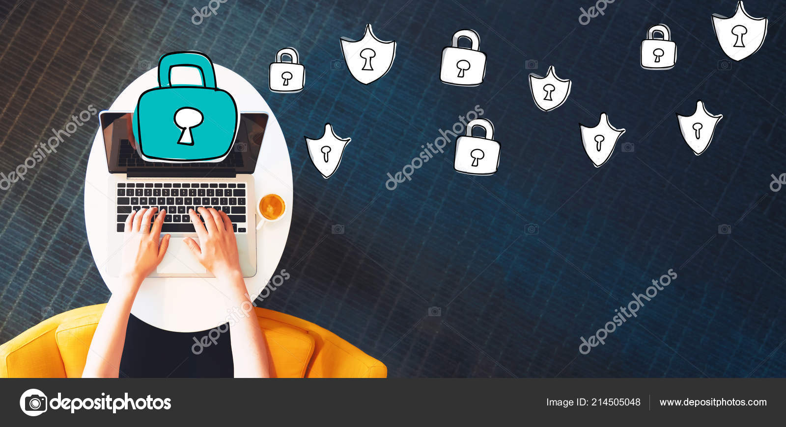 Cyber Security with person using a laptop — Stock Photo © Melpomene ...