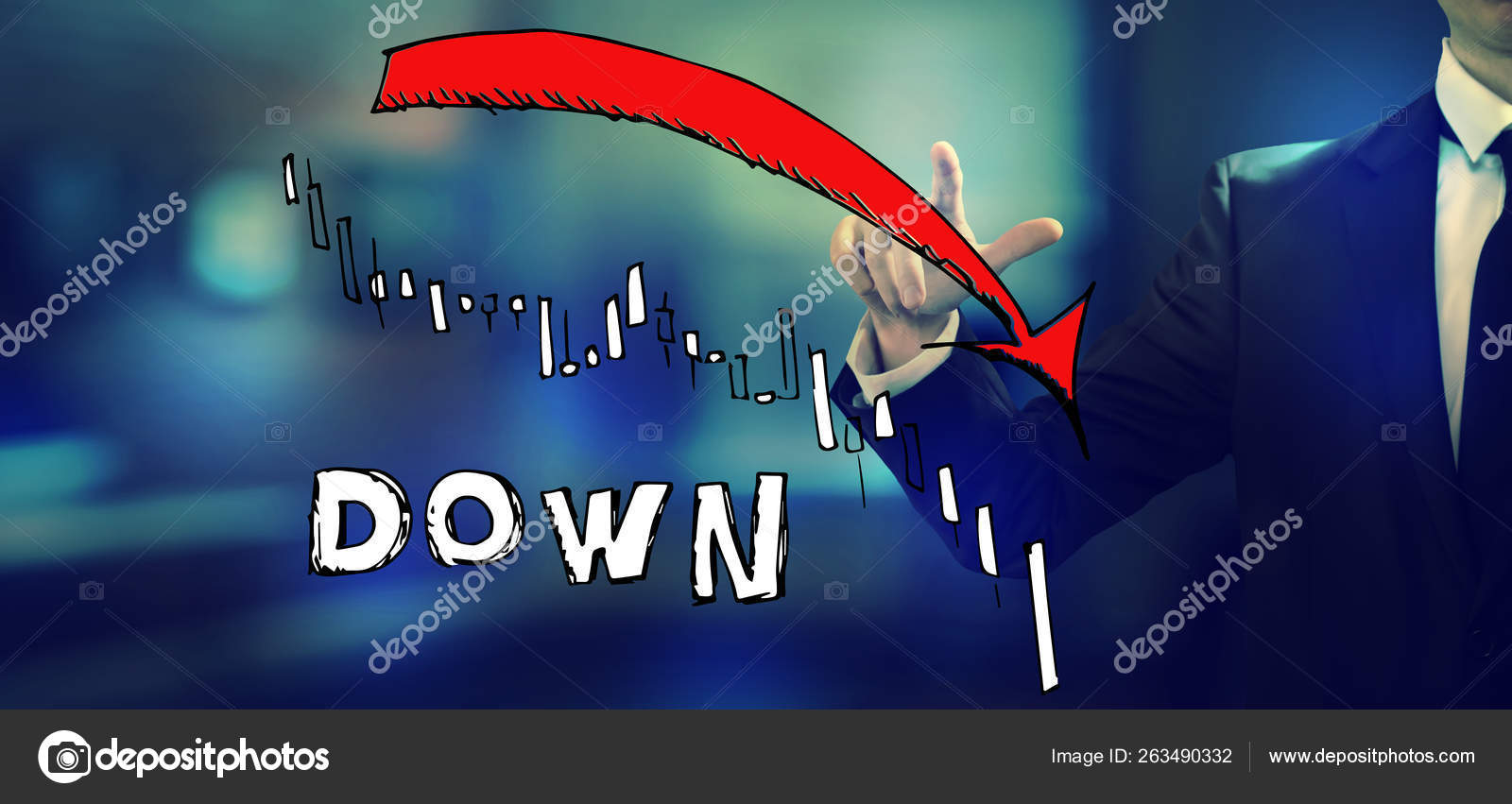 Market down trend chart with a businessman Stock Photo by ©Melpomene ...