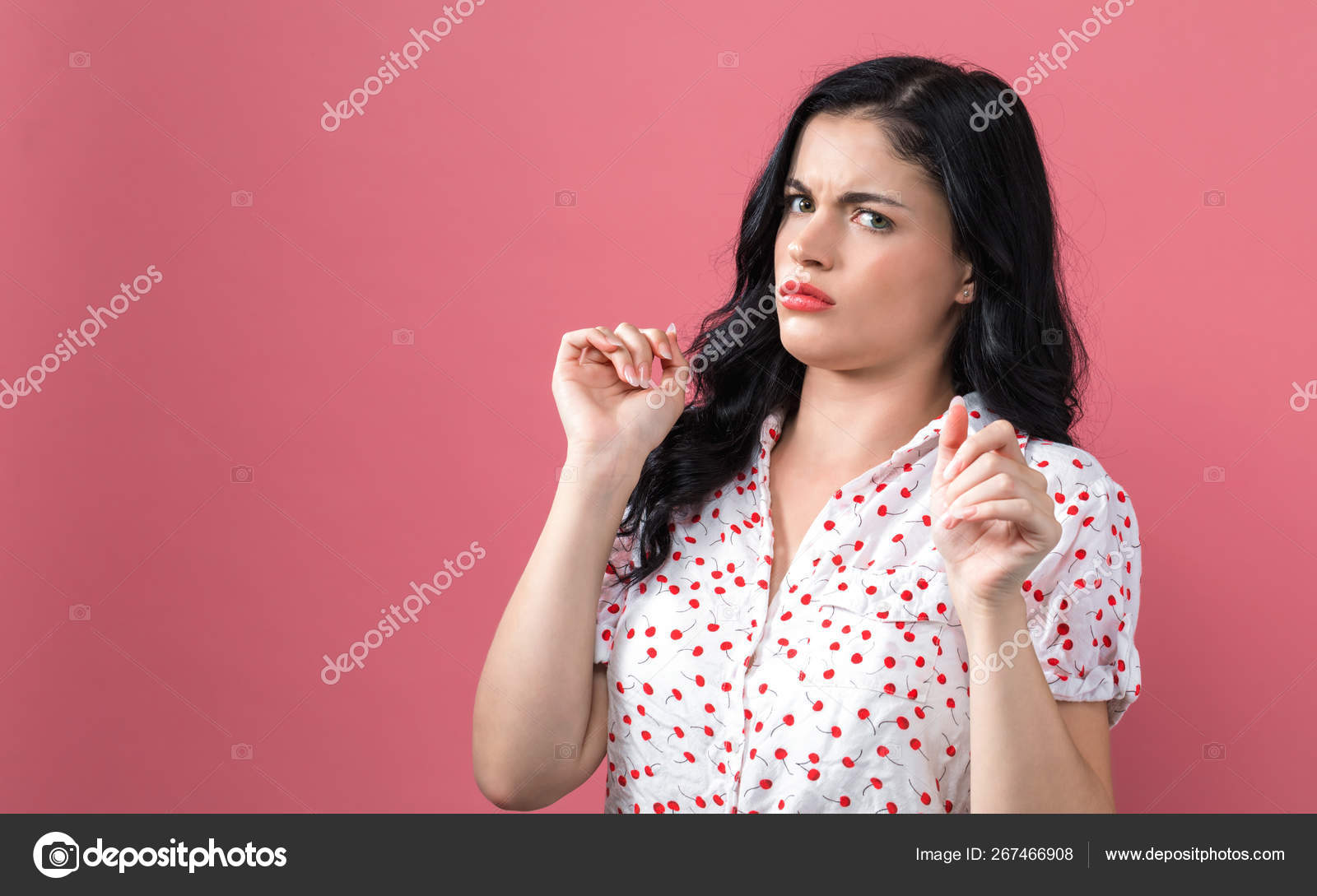 Disgusted face expression with young woman Stock Photo by ©Melpomene ...