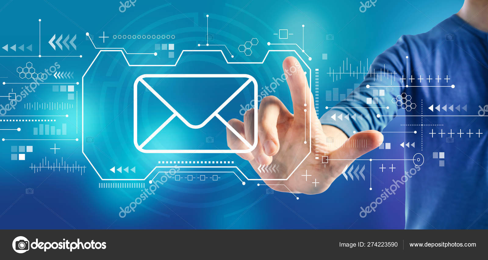 Email with a man Stock Photo by ©Melpomene 274223590