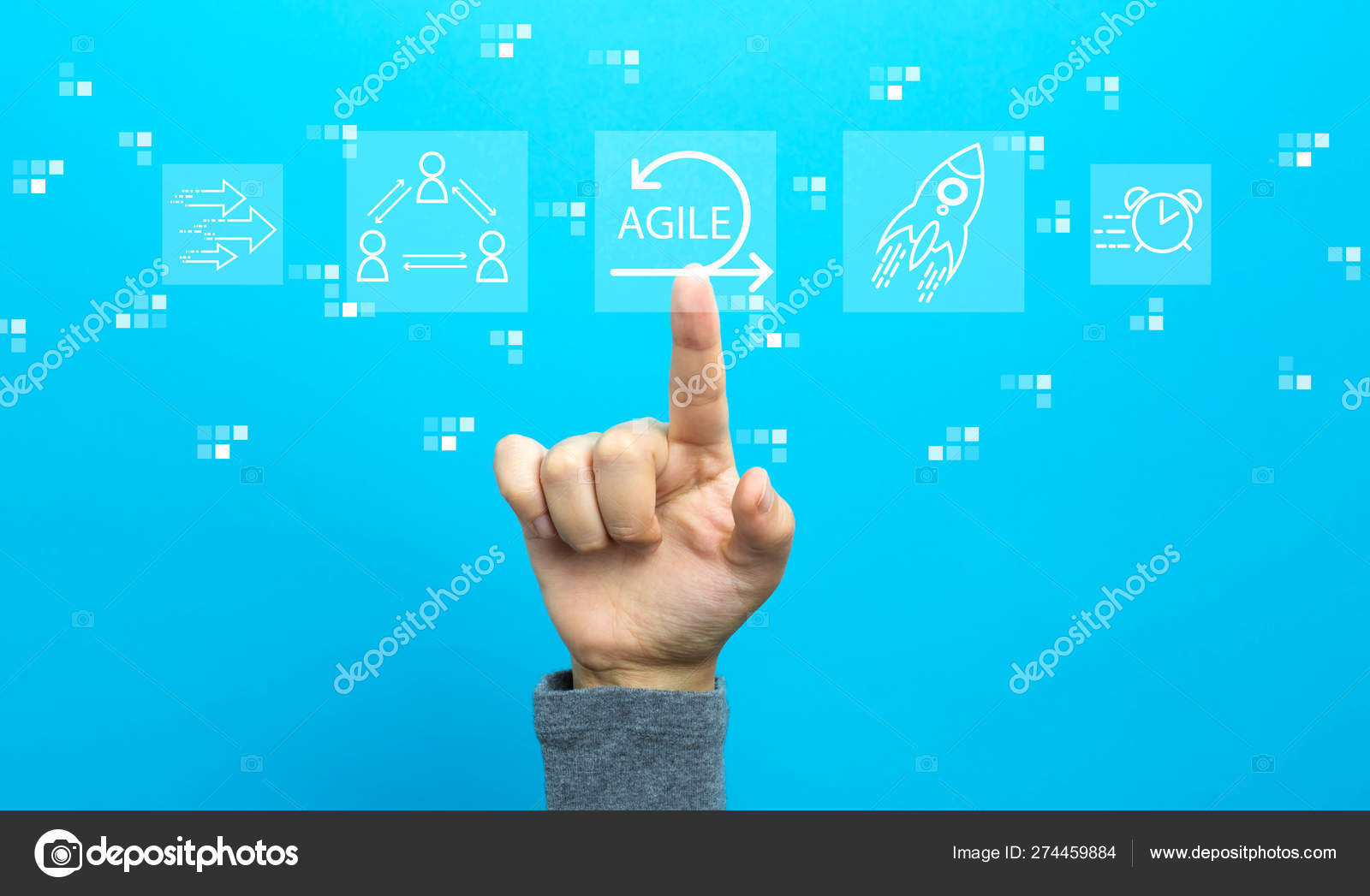 Agile concept with hand Stock Photo by ©Melpomene 274459884