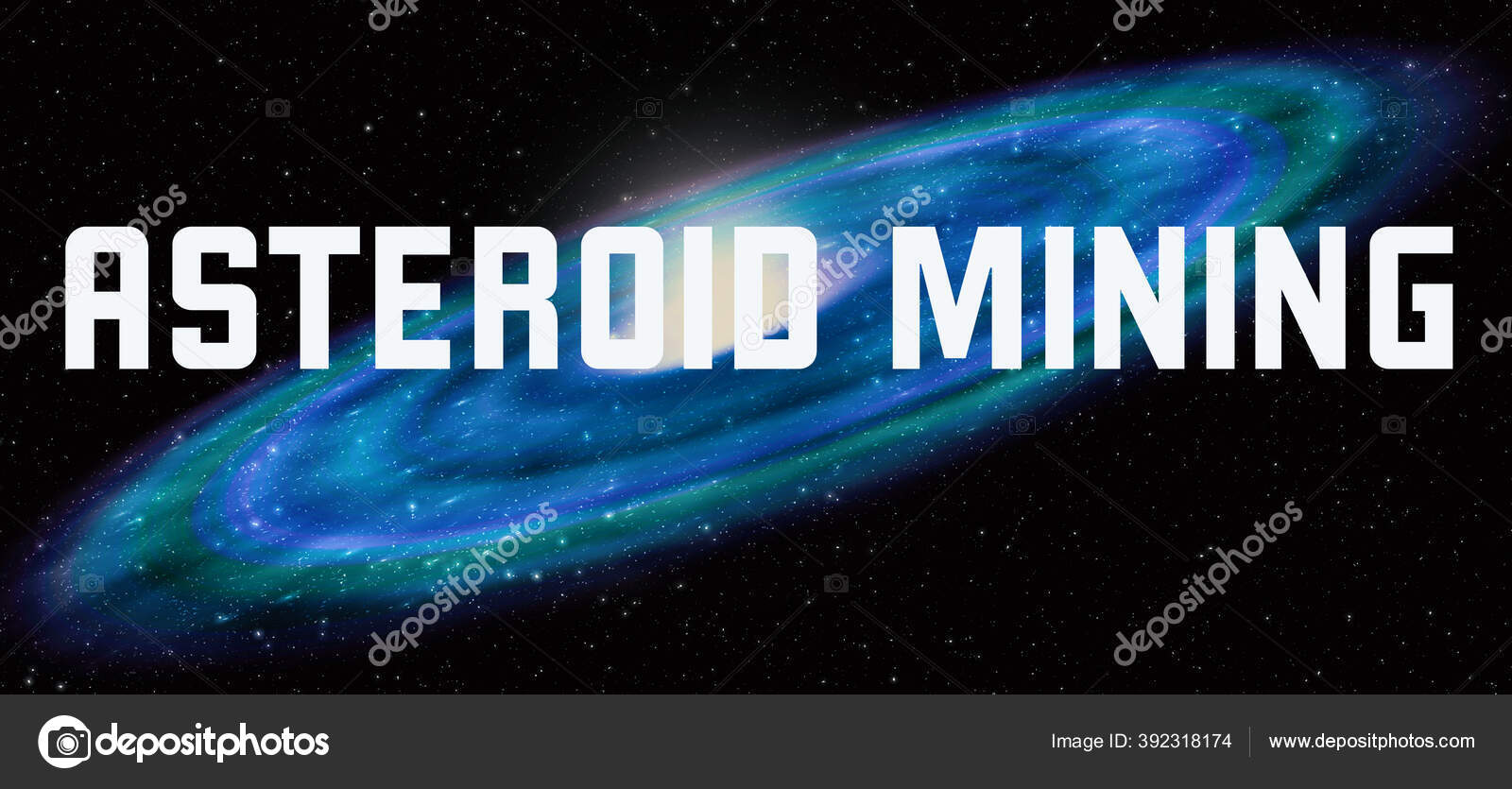 Asteroid Mining theme with galaxy background Stock Photo by ©Melpomene ...