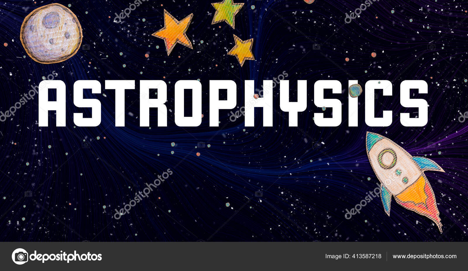 Astrophysics theme with a space background Stock Illustration by ...