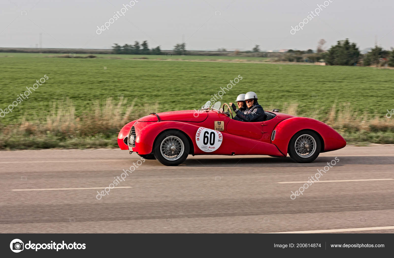 Old Racing Car Simca Huit Deho 1938 Runs Rally Gran – Stock Editorial ...