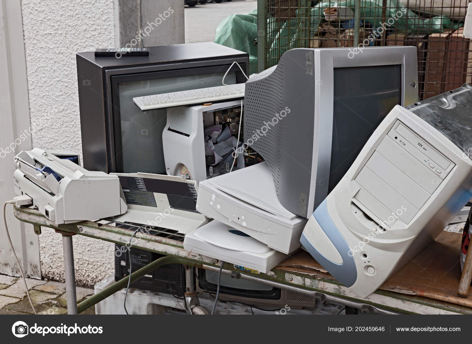 Electronic Waste Old Computers Monitors Televisions Other Devices ...