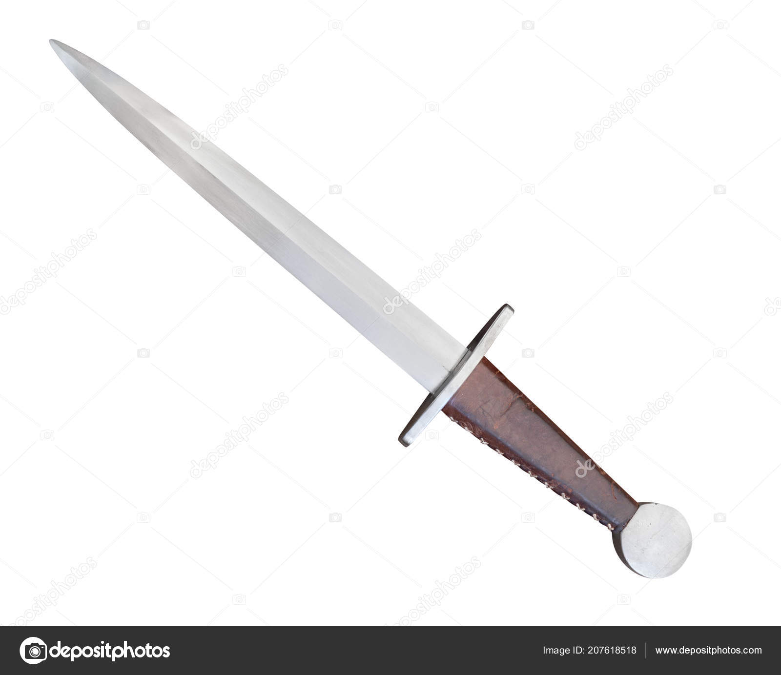 Medieval Dagger Antique Hand Weapon Isolated Clipping Path — Stock ...