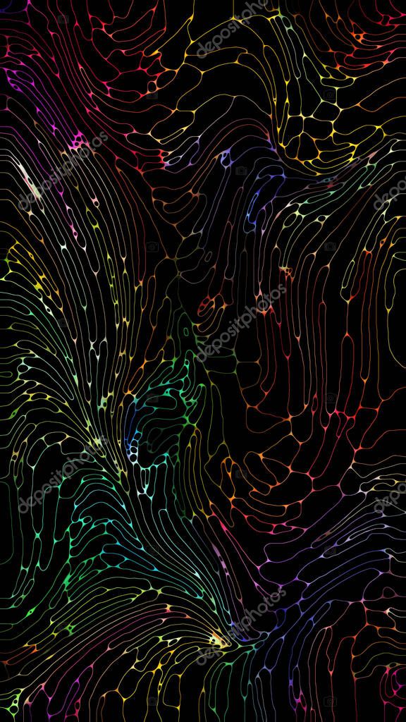 Patrón de diseño de líneas de colores en movimiento para impresiones ...