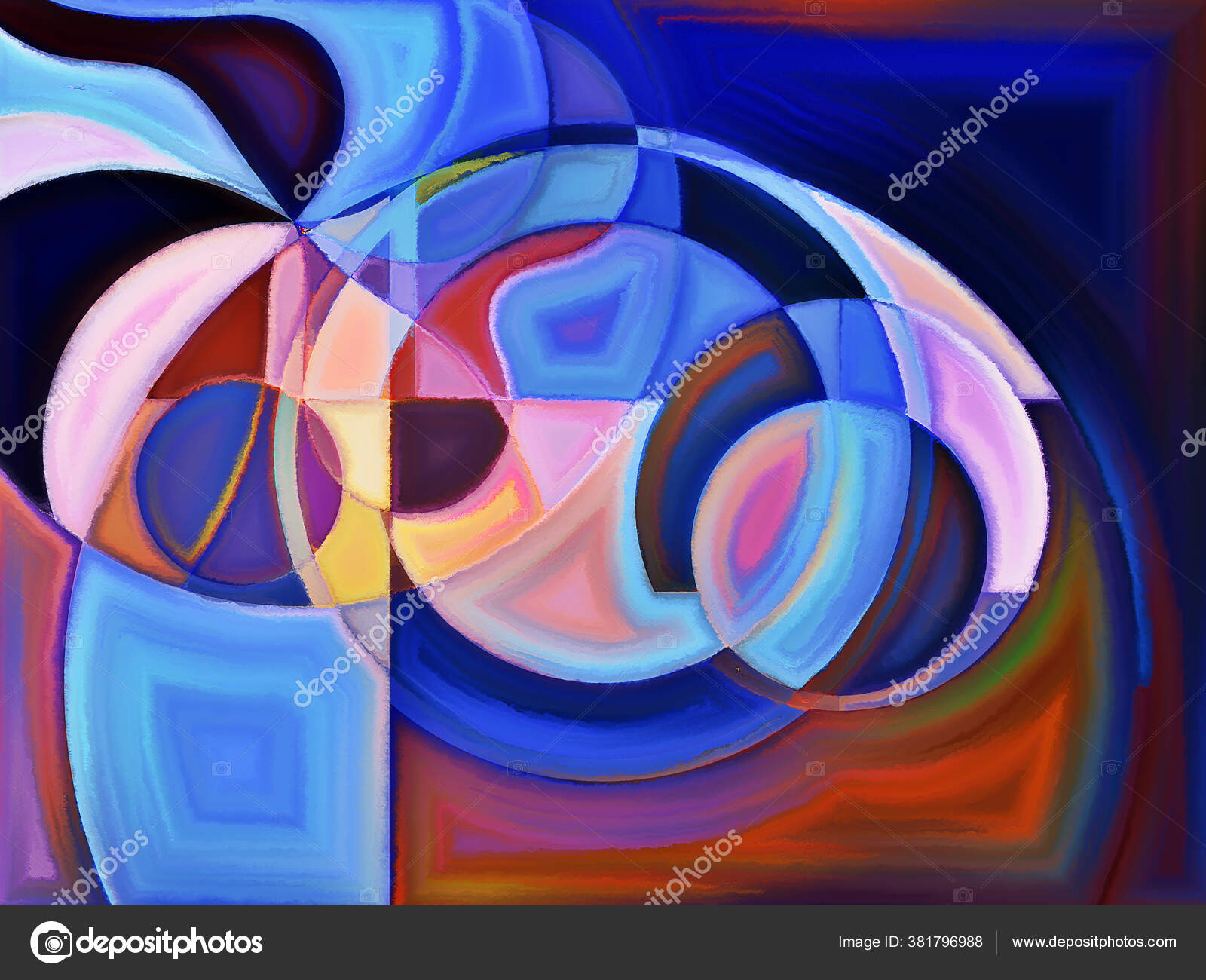 Life Forms Series Backdrop Abstract Forms Shape Subject Art Painting ...