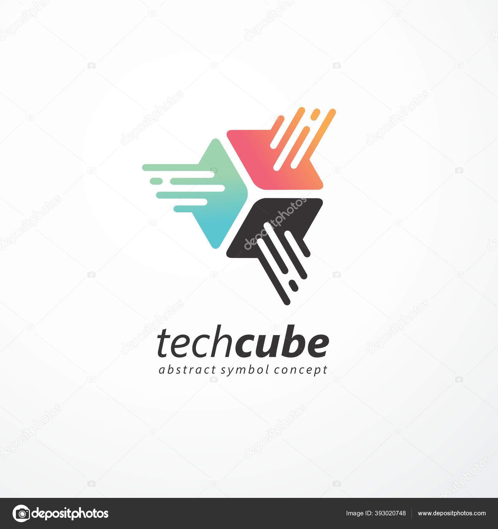 Tech Cube Logo Design Internet Technology Business Abstract Symbol ...