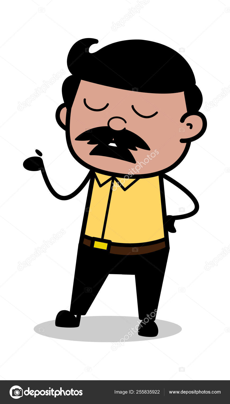 Gerakan Tangan Sementara Berbicara - Kartun India Bapa Vektor II Vektor ...