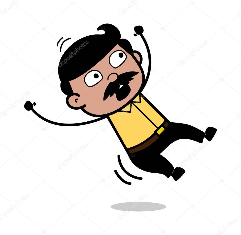 Resbalado - Dibujos animados de la India Hombre Padre Vector ...