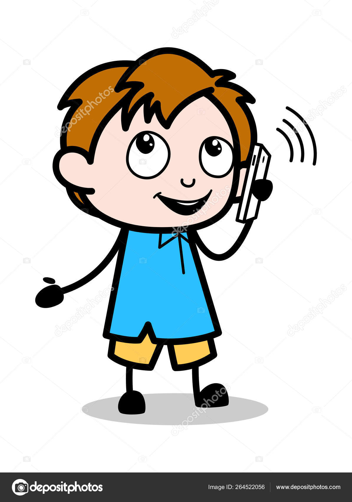Boy Calling Clipart