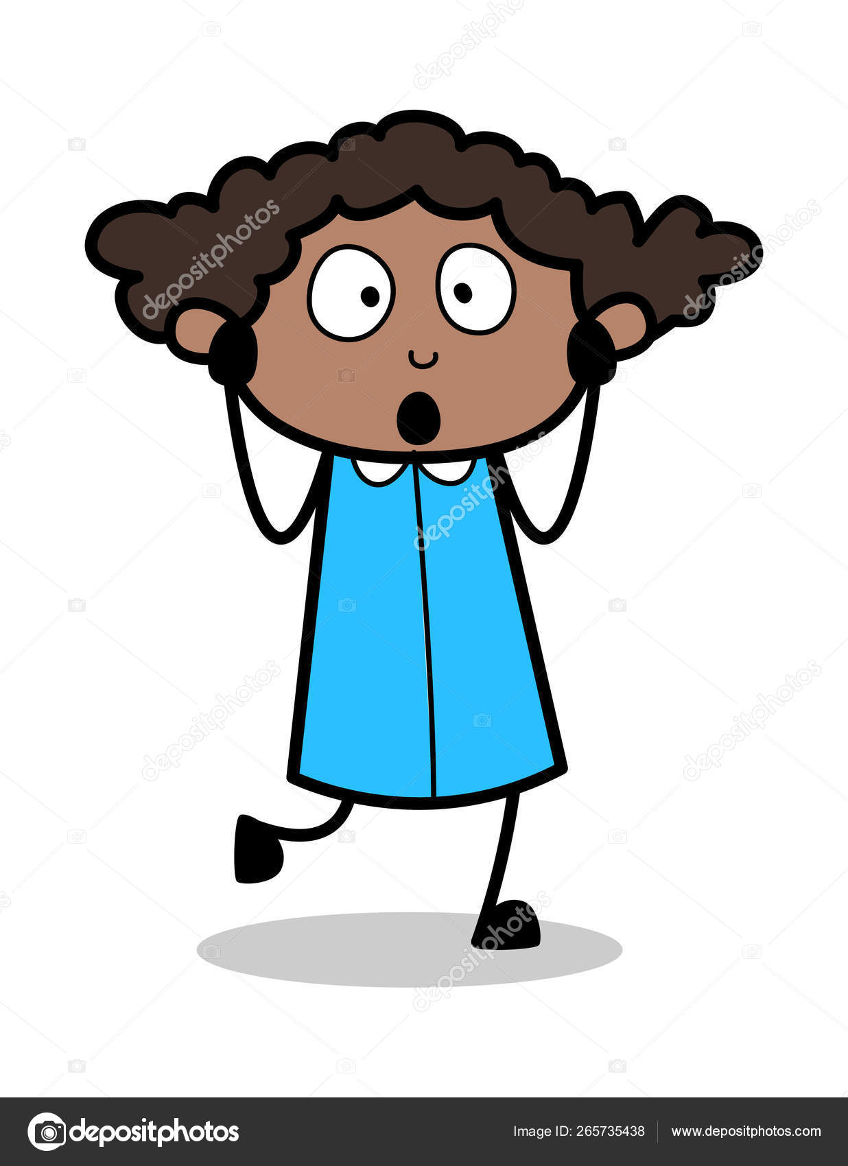 Worried Girl Face Cartoon Girl Crying And Scared Face Cartoon Cute