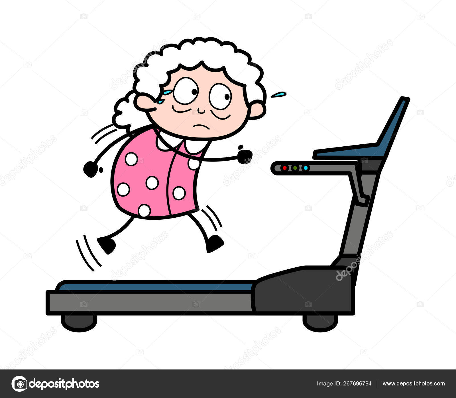 Old Lady Running Clipart Animated