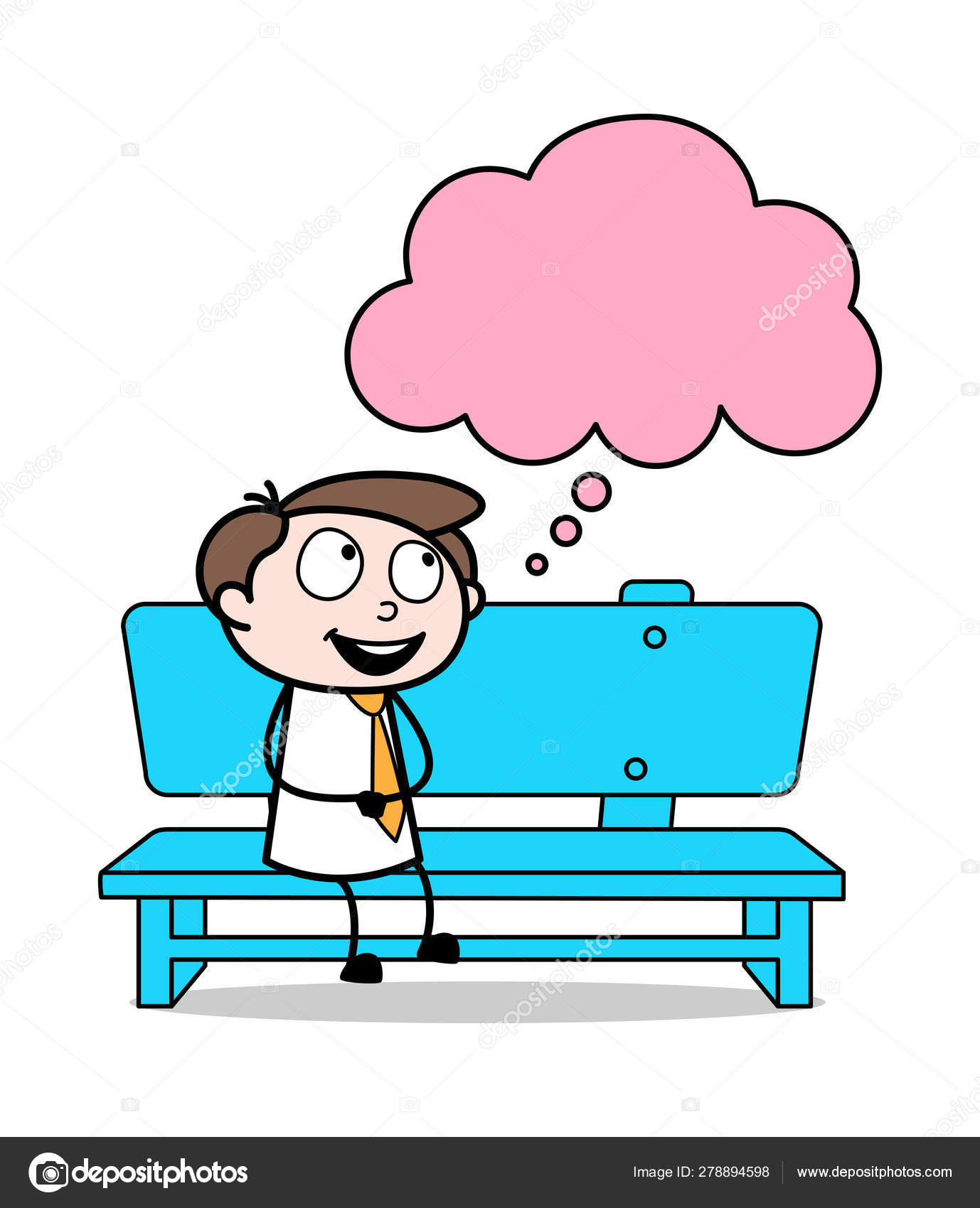 Hacer un plan - Oficina Empresario Empleado Dibujos Animados Vector ...