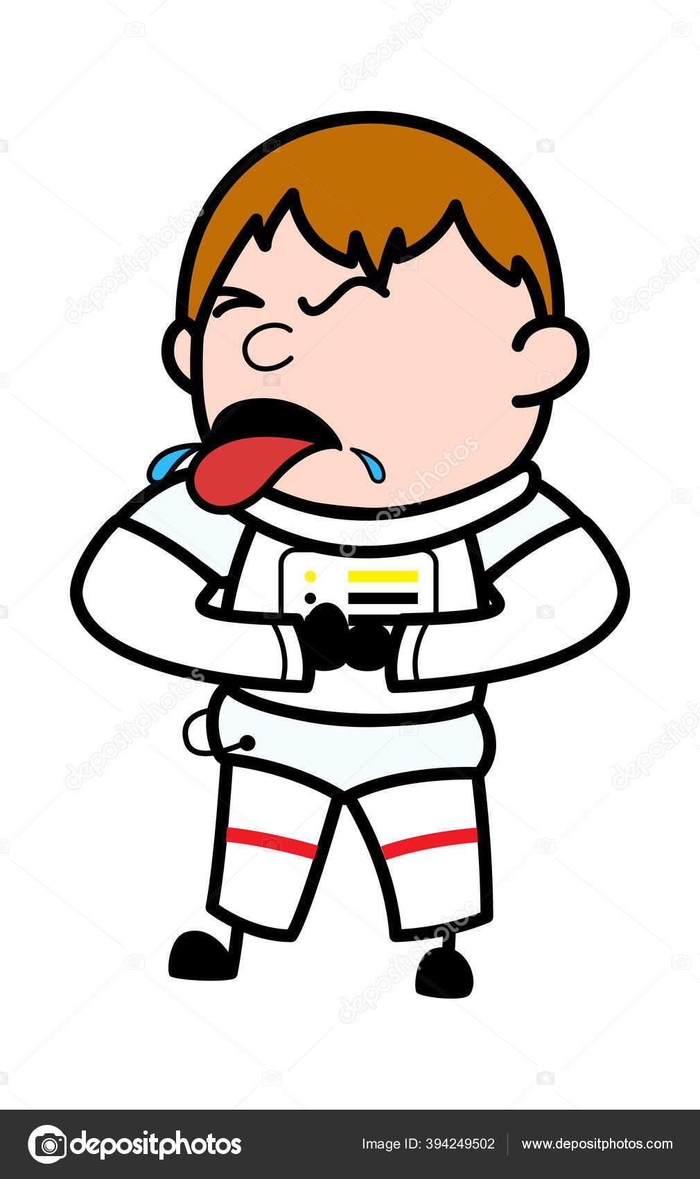 Cartoon Astronaut Choking Illustration Stock Vector Image by ...