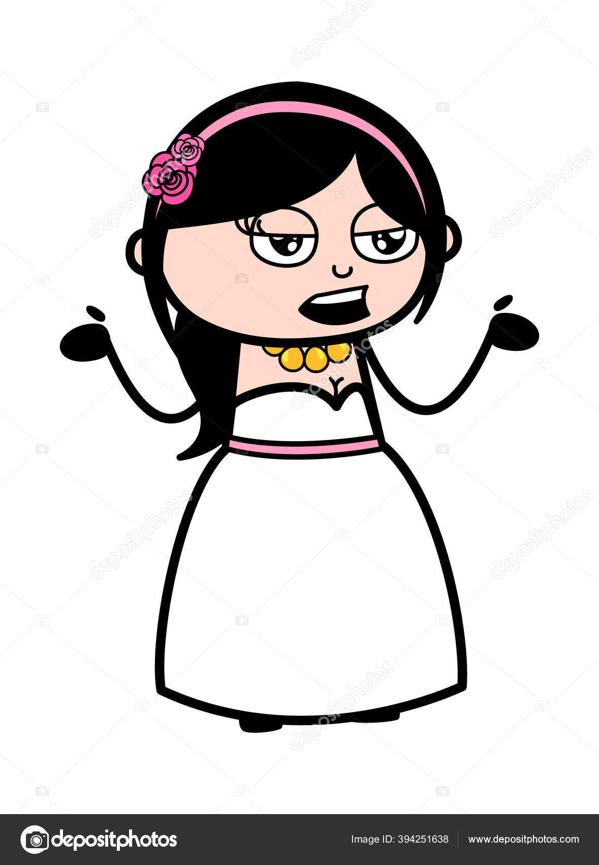 Bride Talking Cartoon Illustration Stock Vector Image by ©lineartist ...