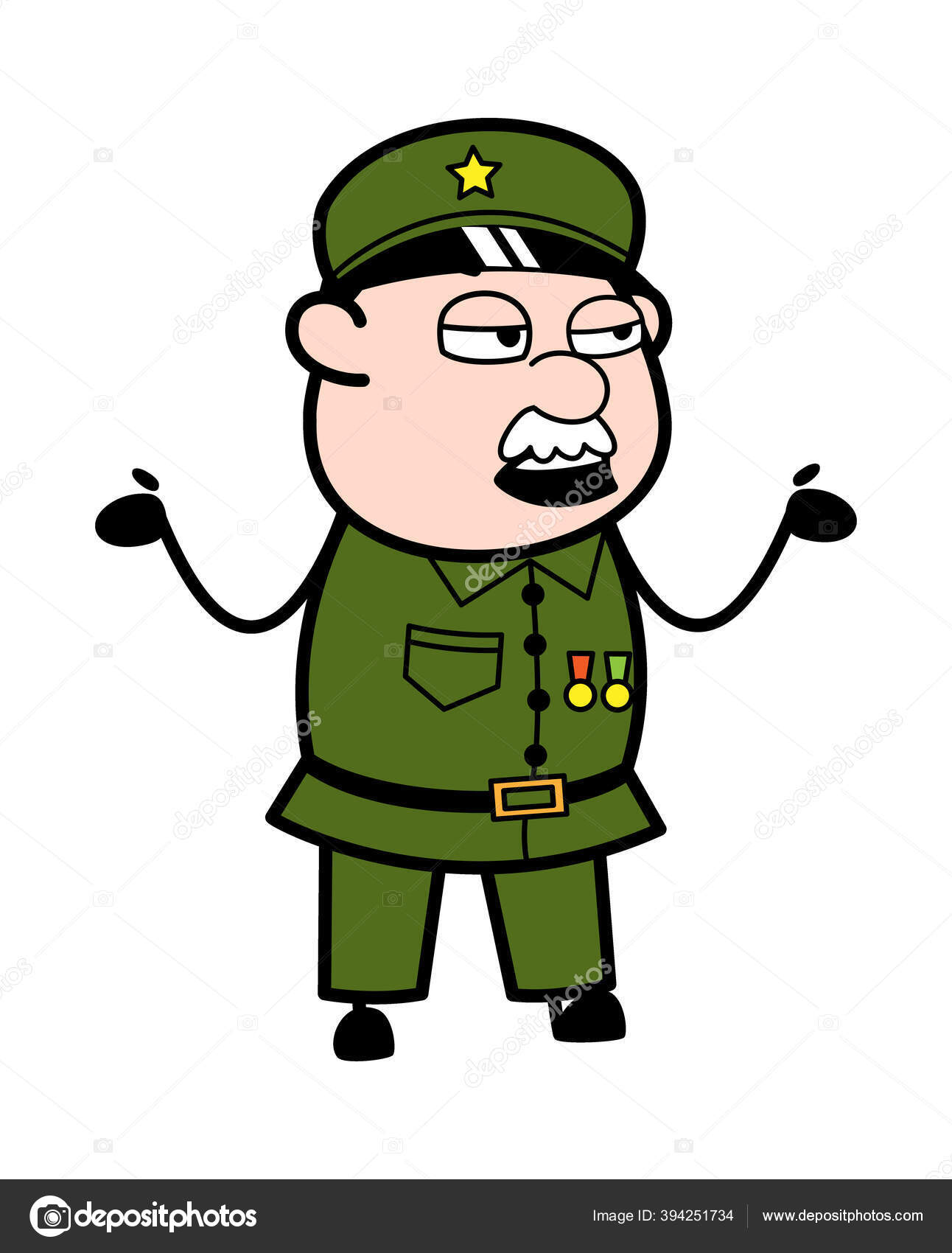 Cartoon Military Guy