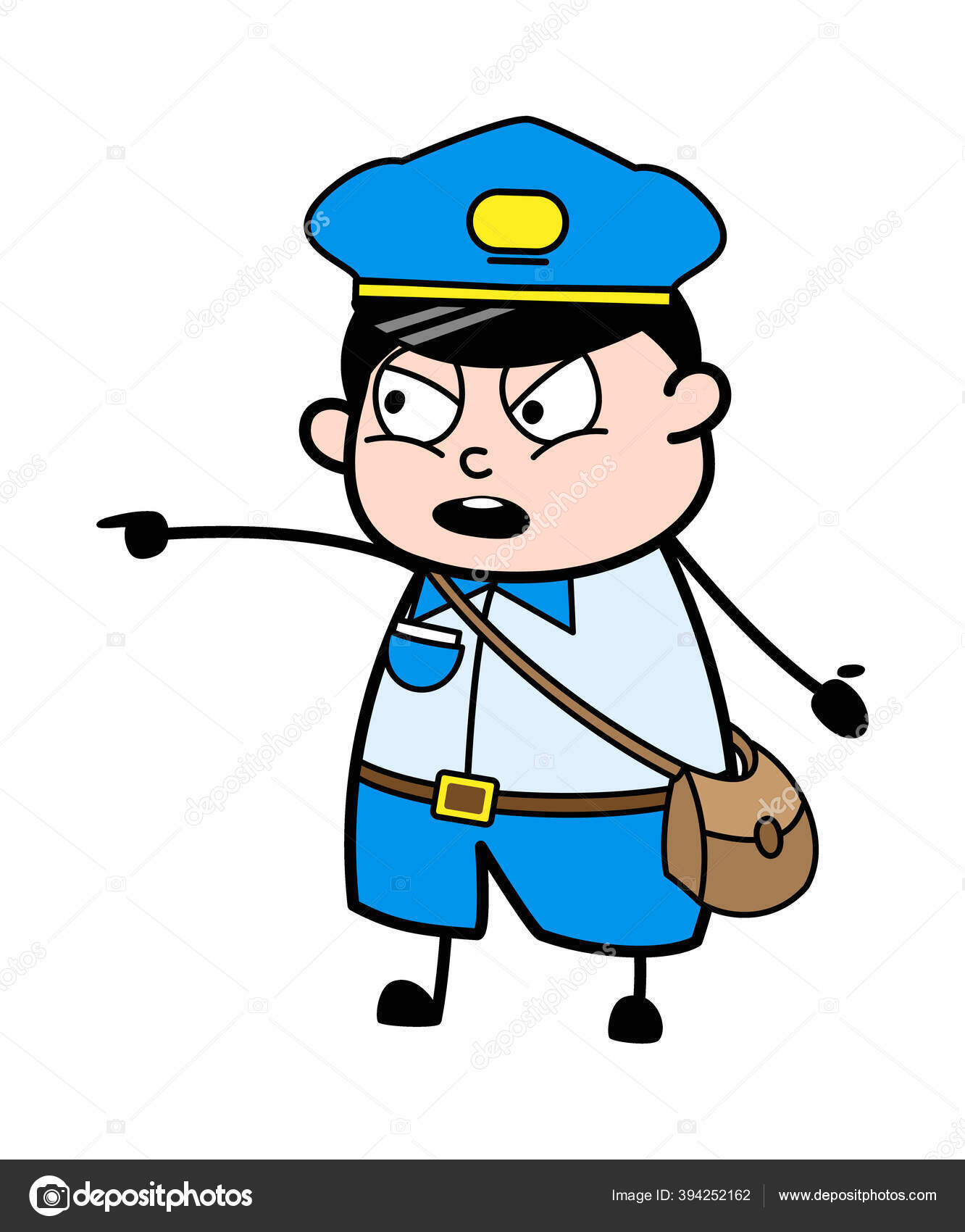Postal Worker Pointing Finger Cartoon Stock Vector Image by ©lineartist ...
