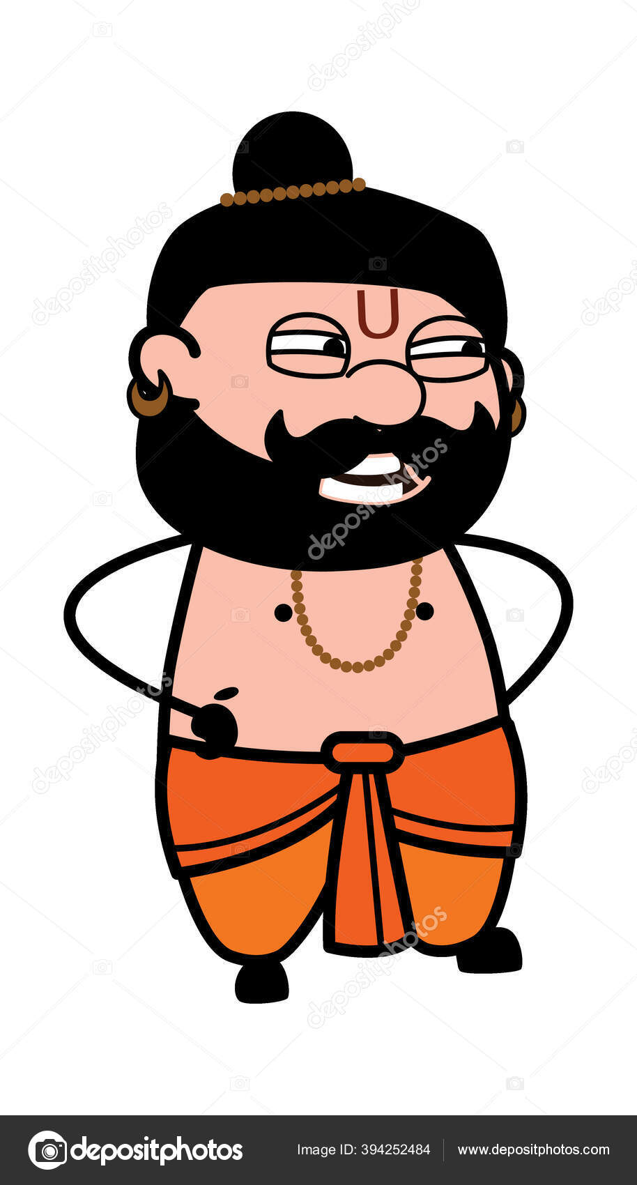 Angry Pandit Hablando Dibujos Animados Vector de stock #394252484 de ...