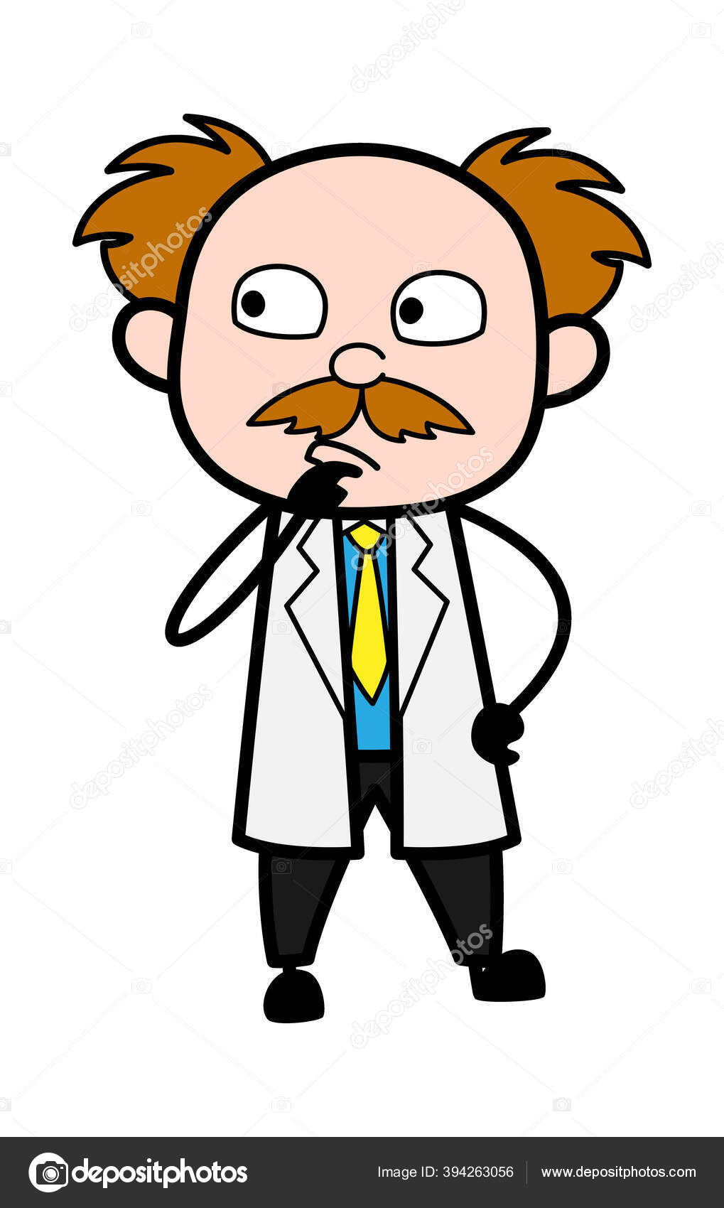 Scientist Cartoon Thinking