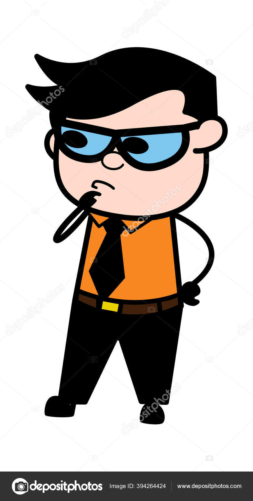 Cartoon Businessman Thinking Seriously Stock Vector by ©lineartist ...