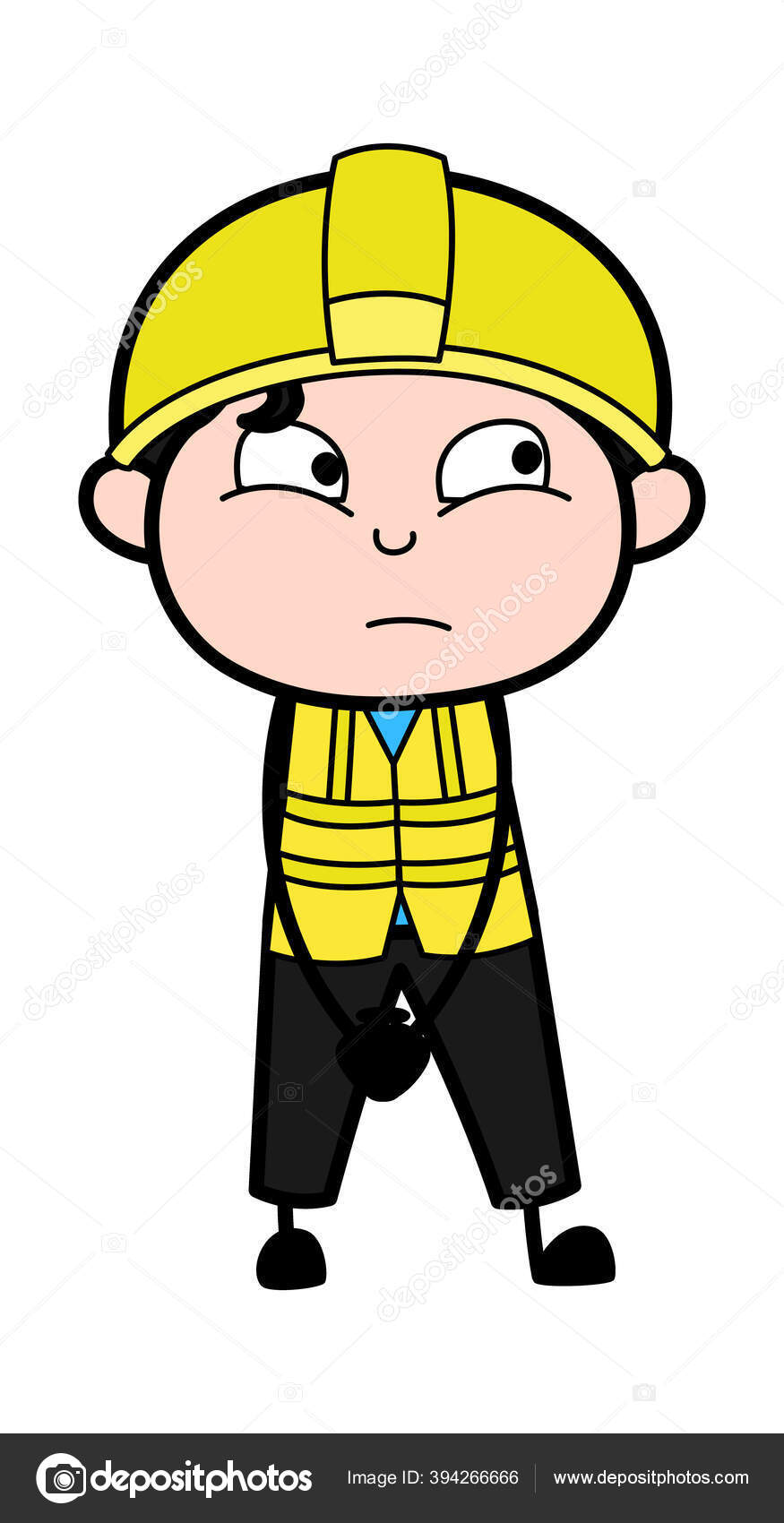 Shy Engineer Cartoon Illustration Stock Vector Image by ©lineartist ...