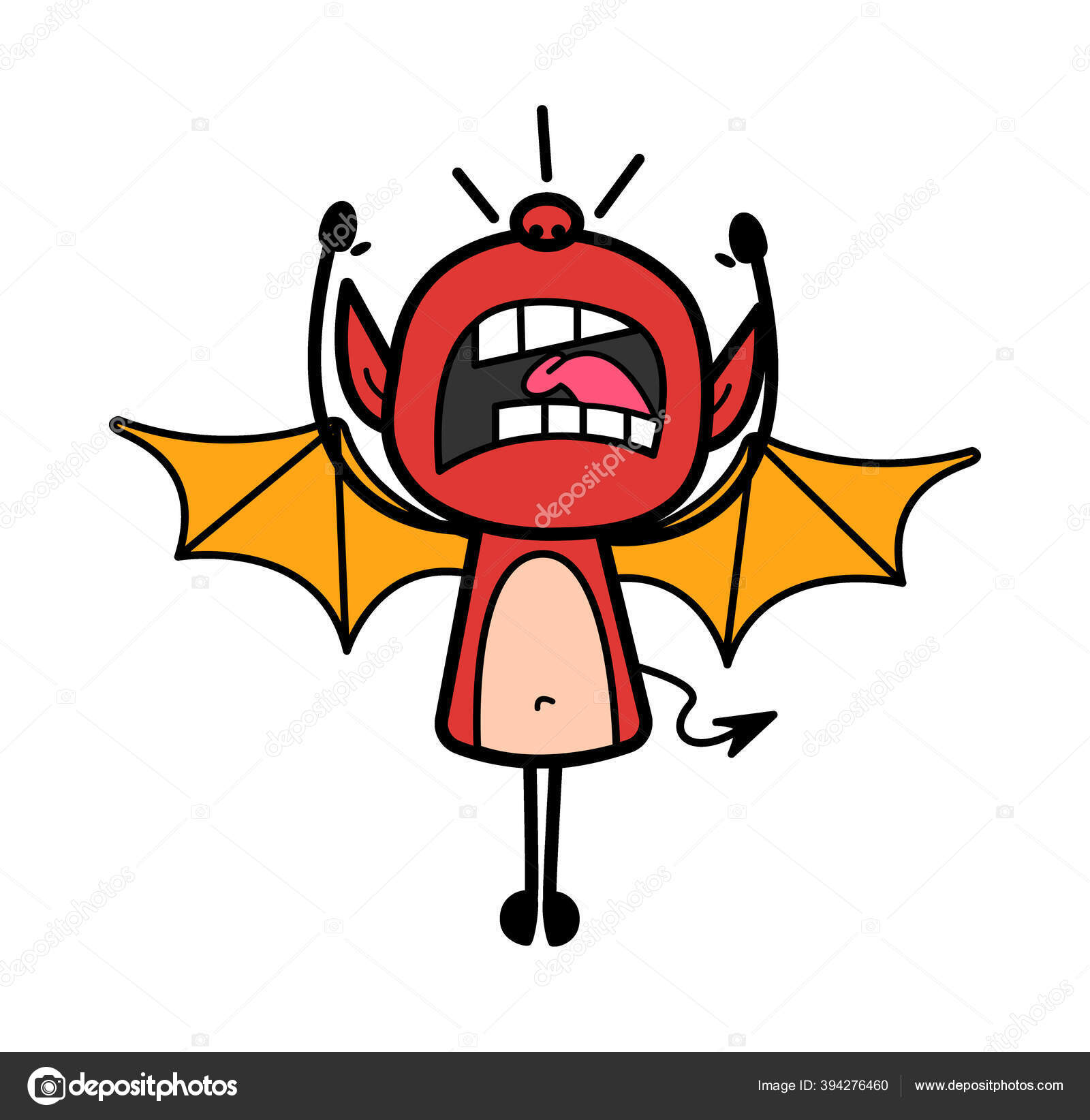 Shouting Devil Cartoon Illustration Stock Illustration by ©lineartist ...