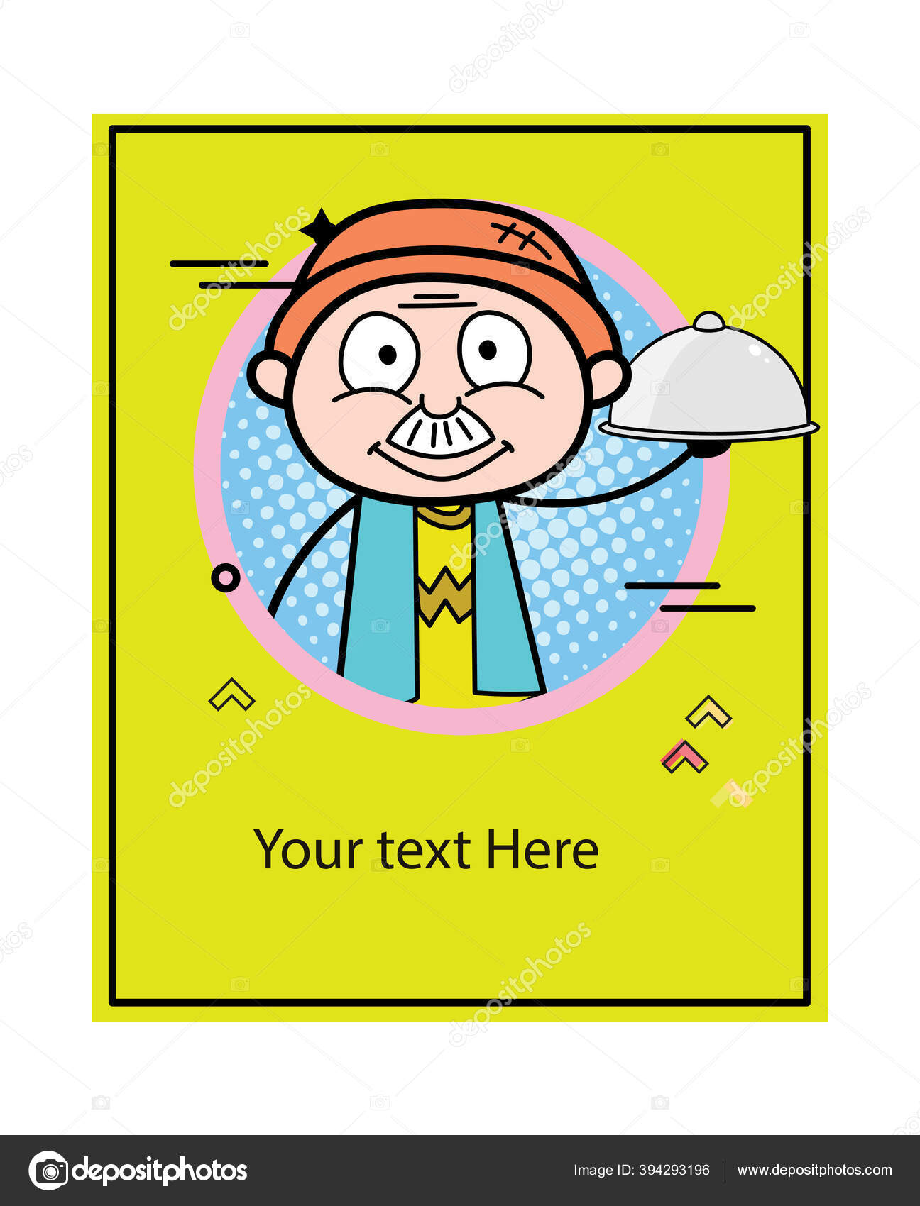 Cartoon Grandpa Poster Text Stock Vector Image by ©lineartist #394293196