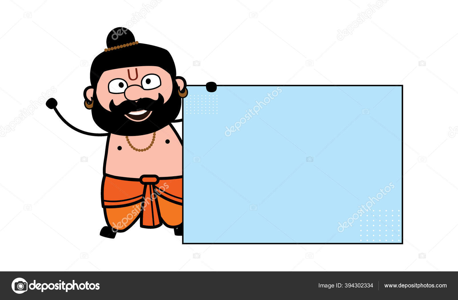 Cartoon Pandit Blank Banner Stock Vector Image by ©lineartist #394302334