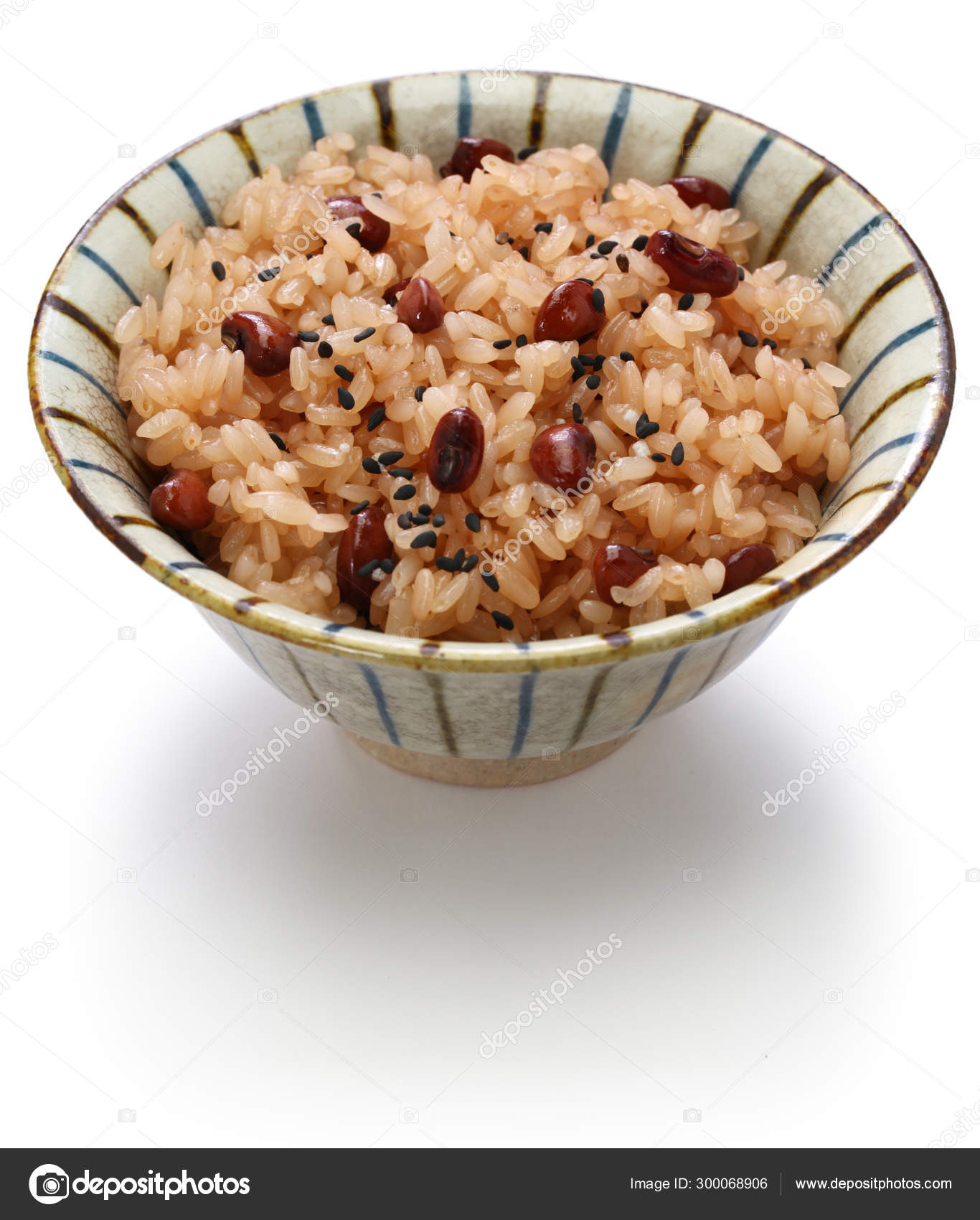 Sekihan Steamed Sticky Rice Red Beans Japanese Food Stock Photo by ...