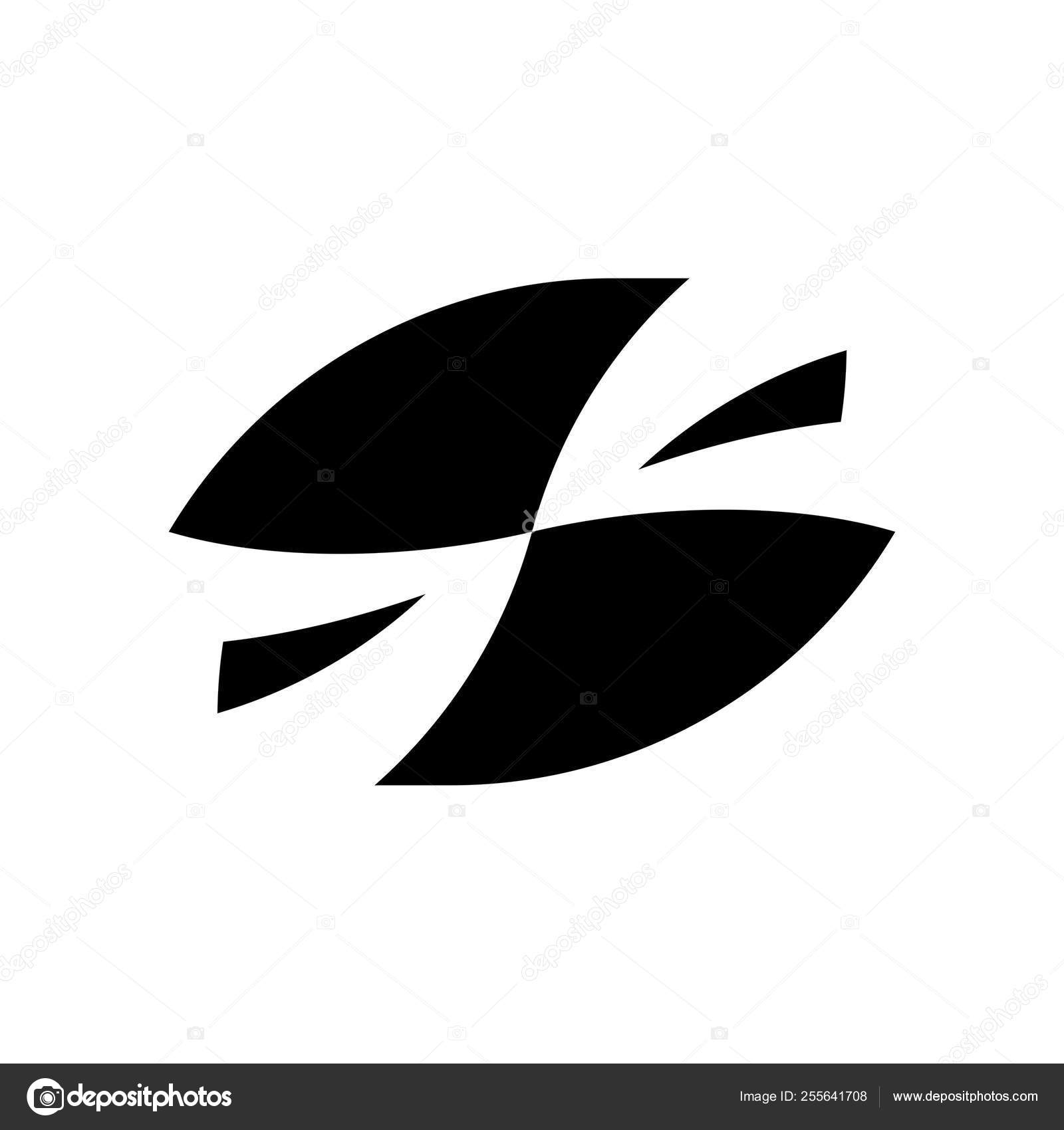 Black Abstract Logo Design Template Isolated White Background Stock ...