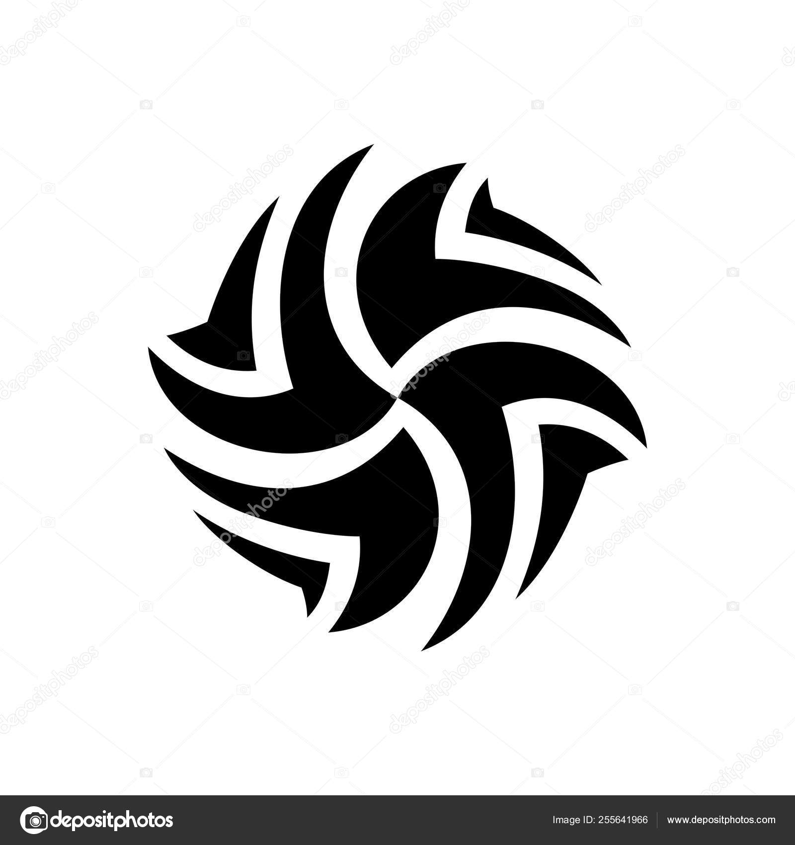 Black Abstract Logo Design Template Isolated White Background Stock ...